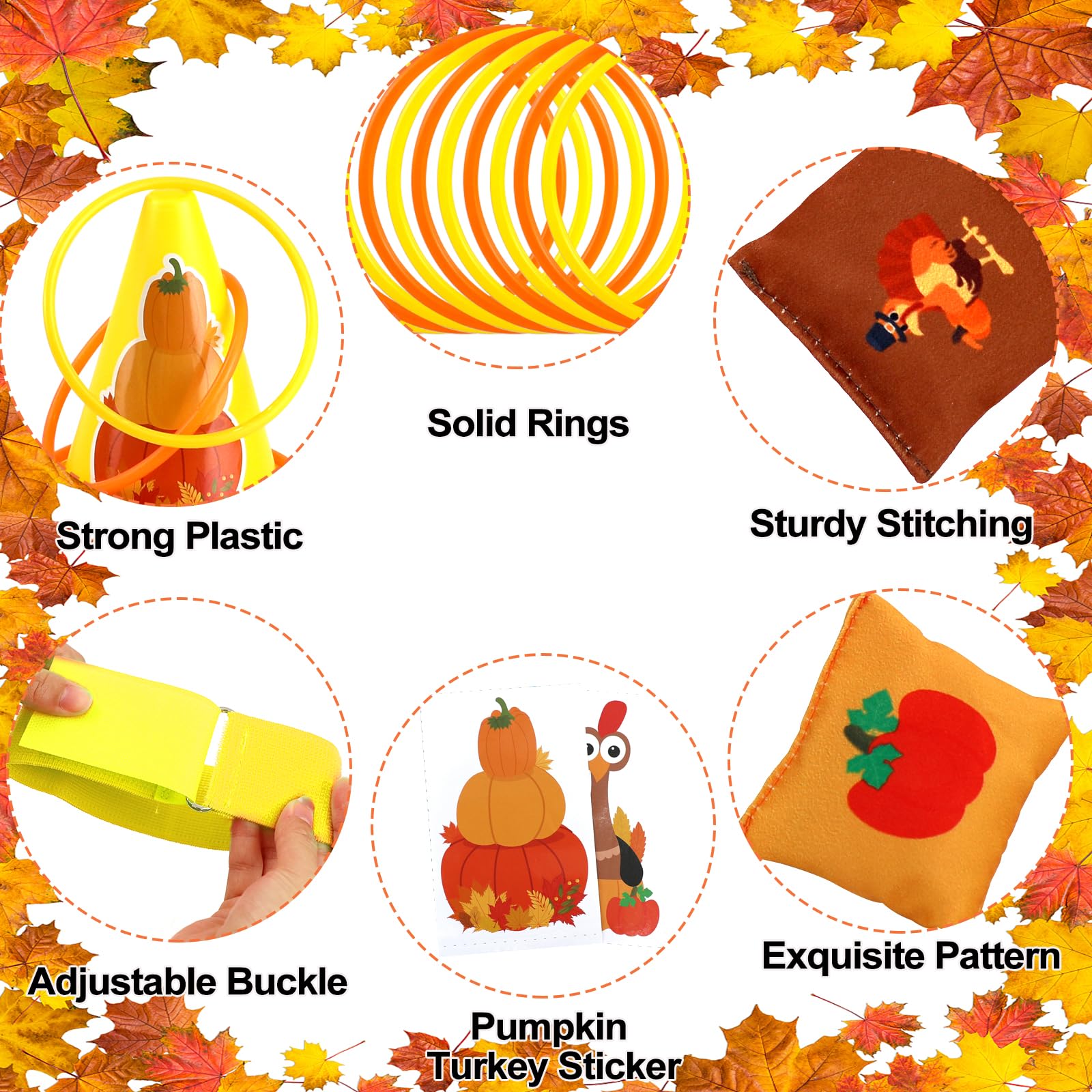 Snapklik.com : 4 In 1 Fall Festival Thanksgiving Party Games