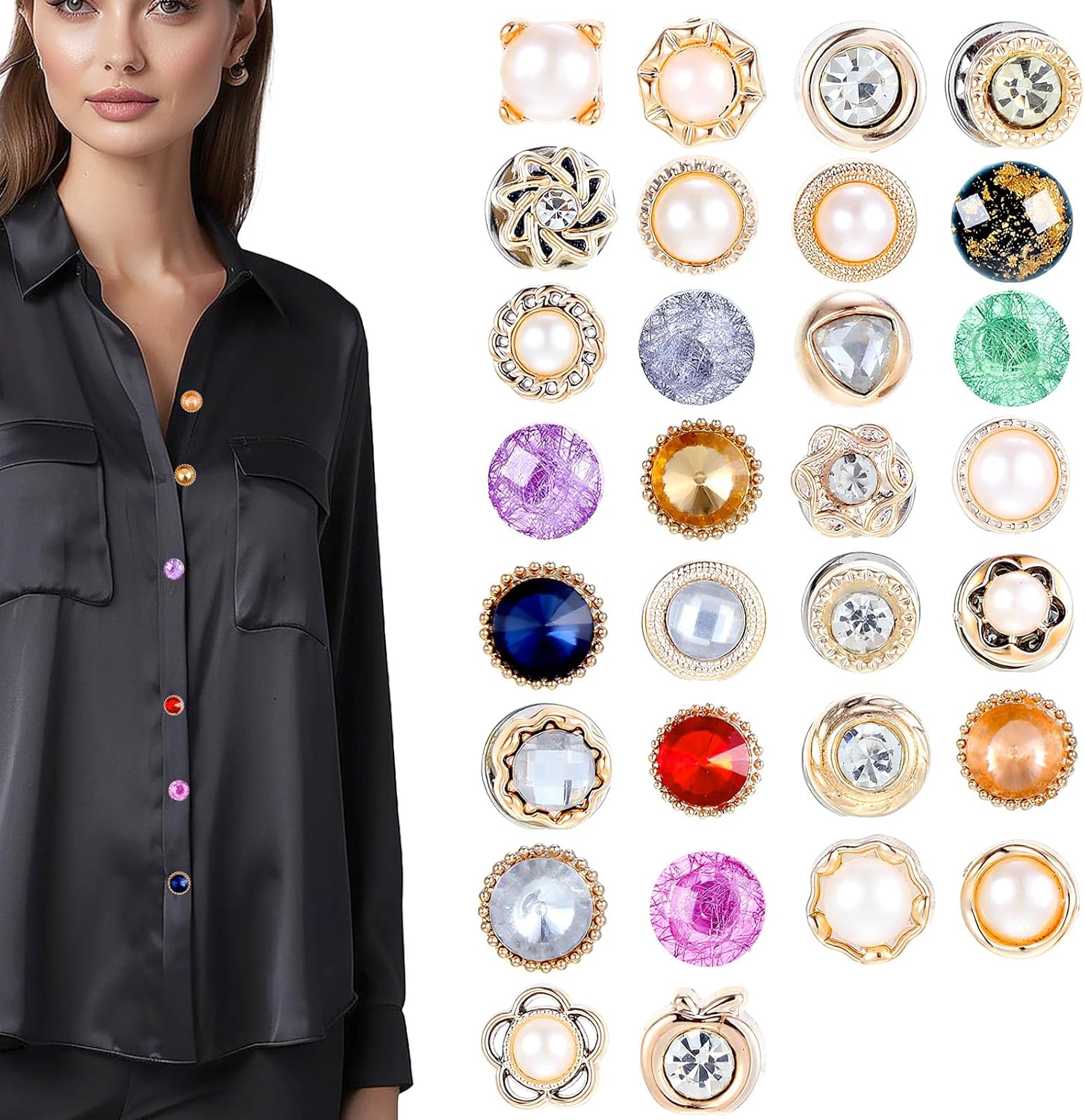 Amazon.com: 30Pcs No Sew Invisible Buttons, No Sew Reusable Cover Up ...