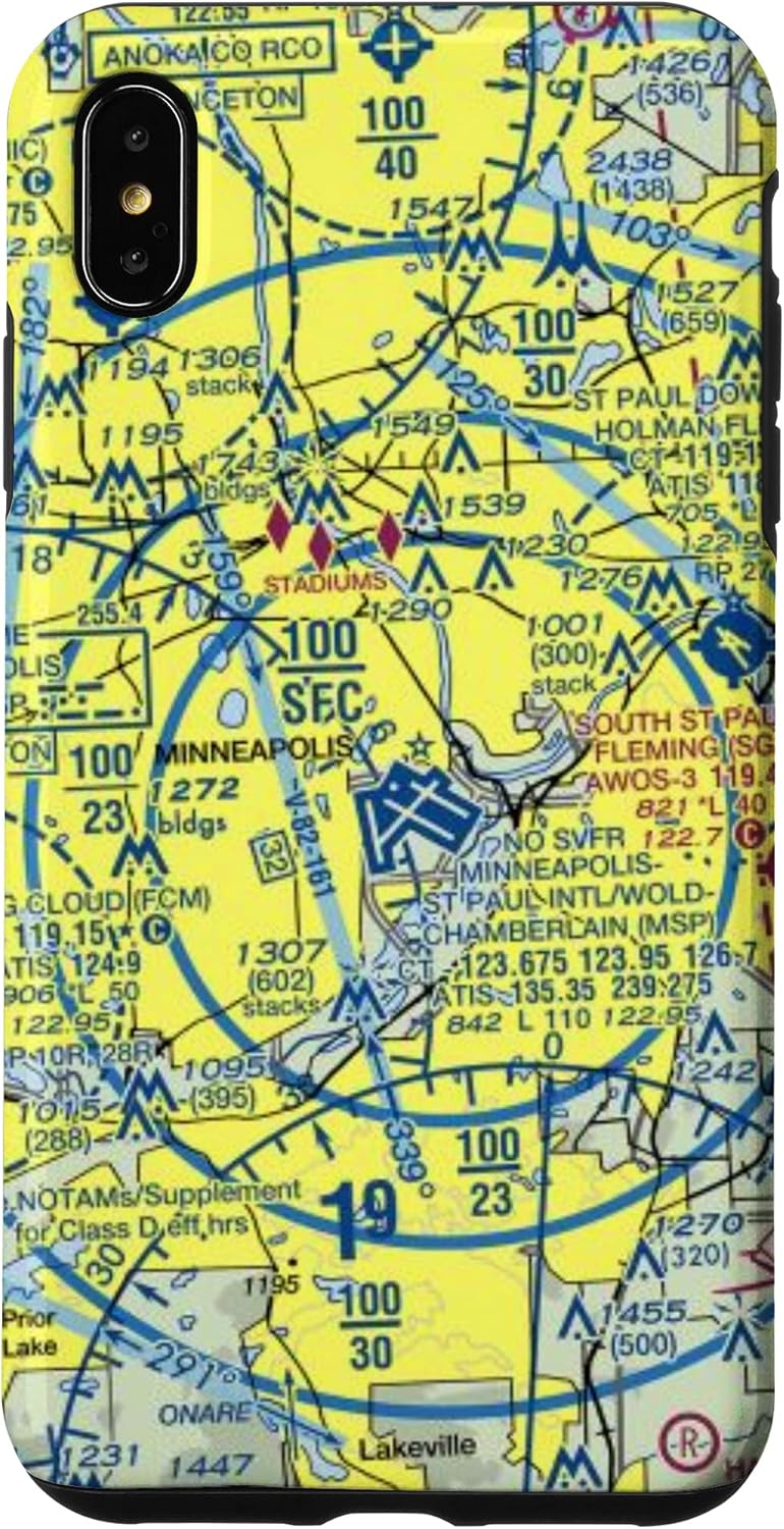 Amazon.com: iPhone XS Max Minneapolis (MSP) Sectional Chart - Aviation ...