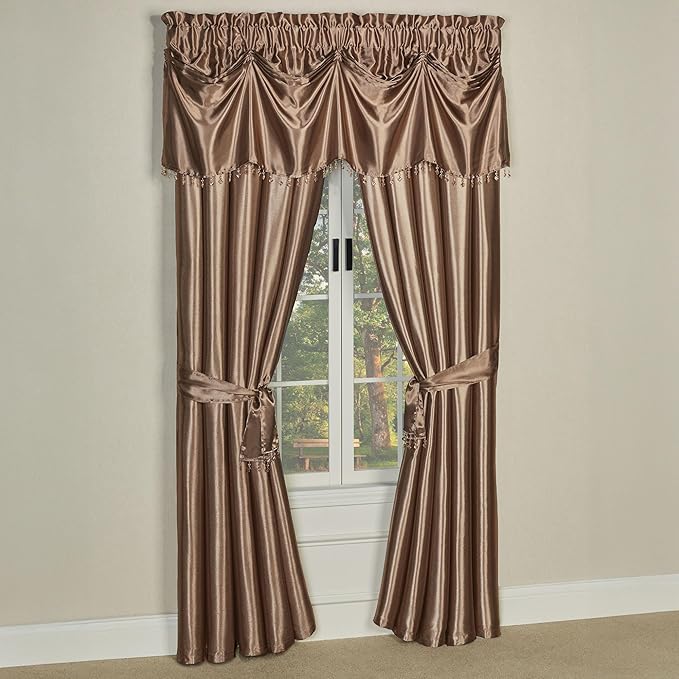 Amazon.com: Touch of Class Portia Luxury Window Treatment | Rich Smoky ...