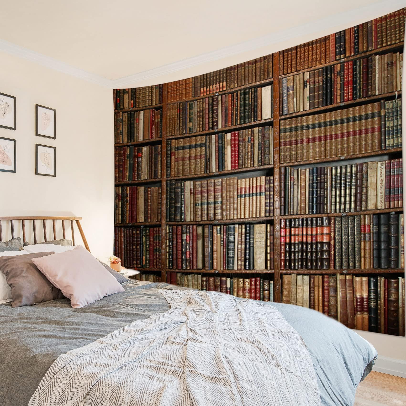 Amazon.com: LB Vintage Bookshelf Tapestry Wall Hanging Library Books ...