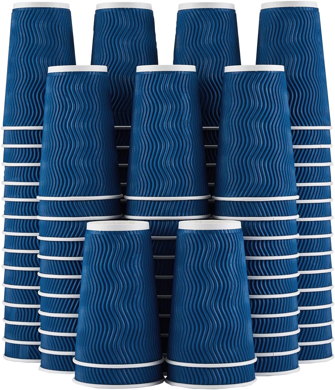 Amazon.com: Disposable Paper Coffee Cups With Lids 12 oz (100 Pack ...