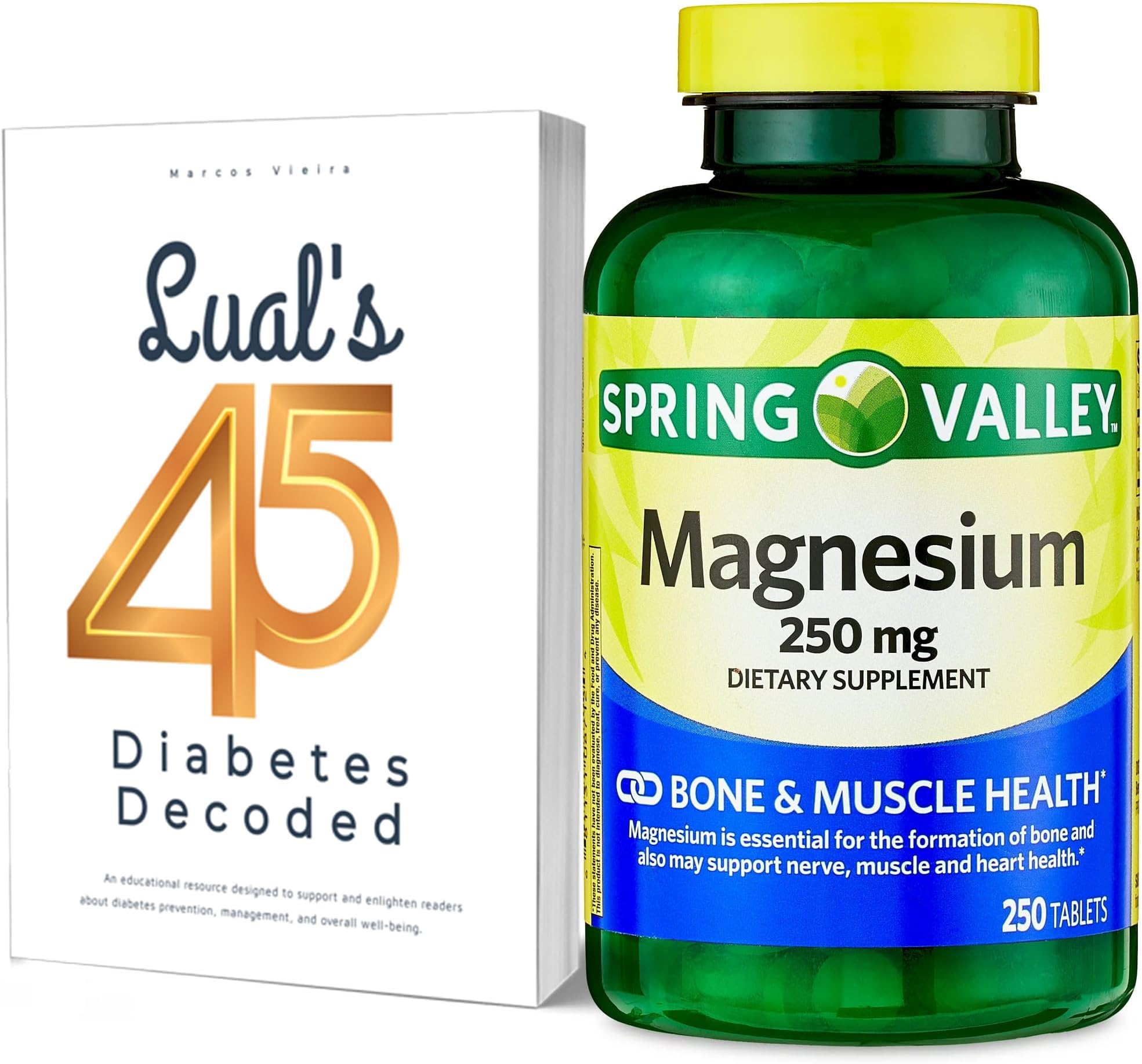 Amazon.com: Lual's 45 Diabetes Decoded Bundle with Spring Valley ...