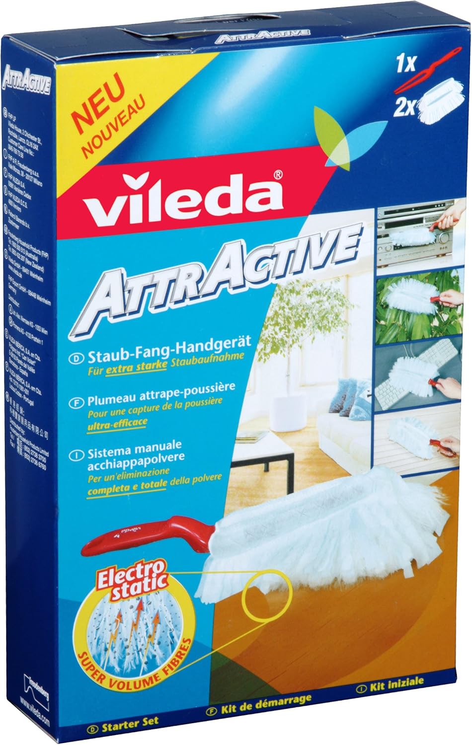 Vileda AttrActive hand-held dust collector - simple dusting without ...