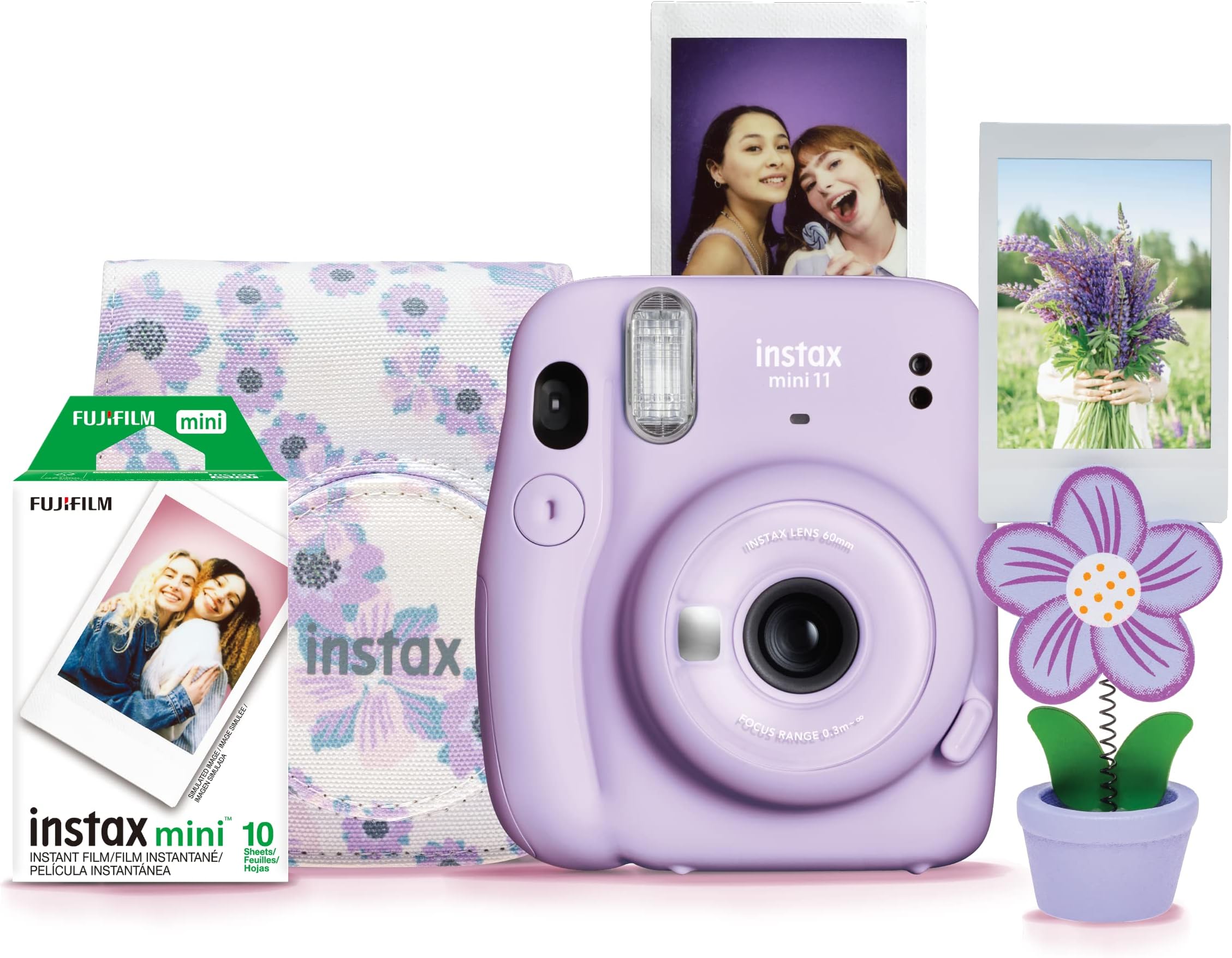 Fujifilm INSTAX Mini 11 Lilac Purple Instant Camera Floral Bundle ...
