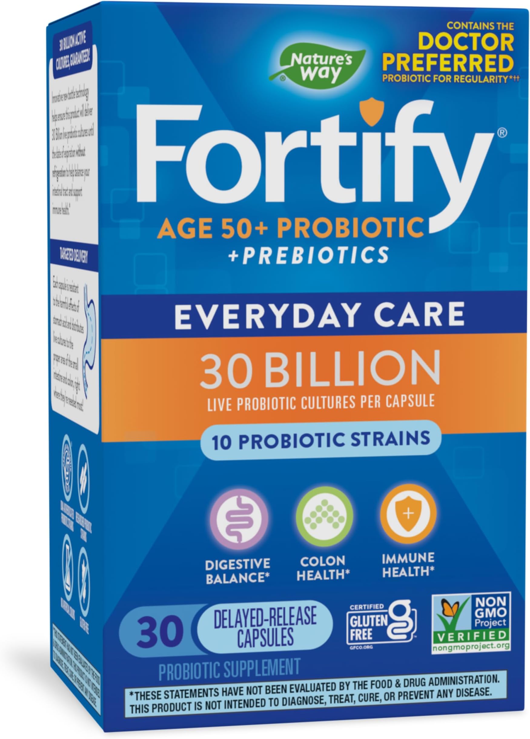 Amazon.com: Nature's Way Fortify Daily Probiotic for Men and Women 50 ...