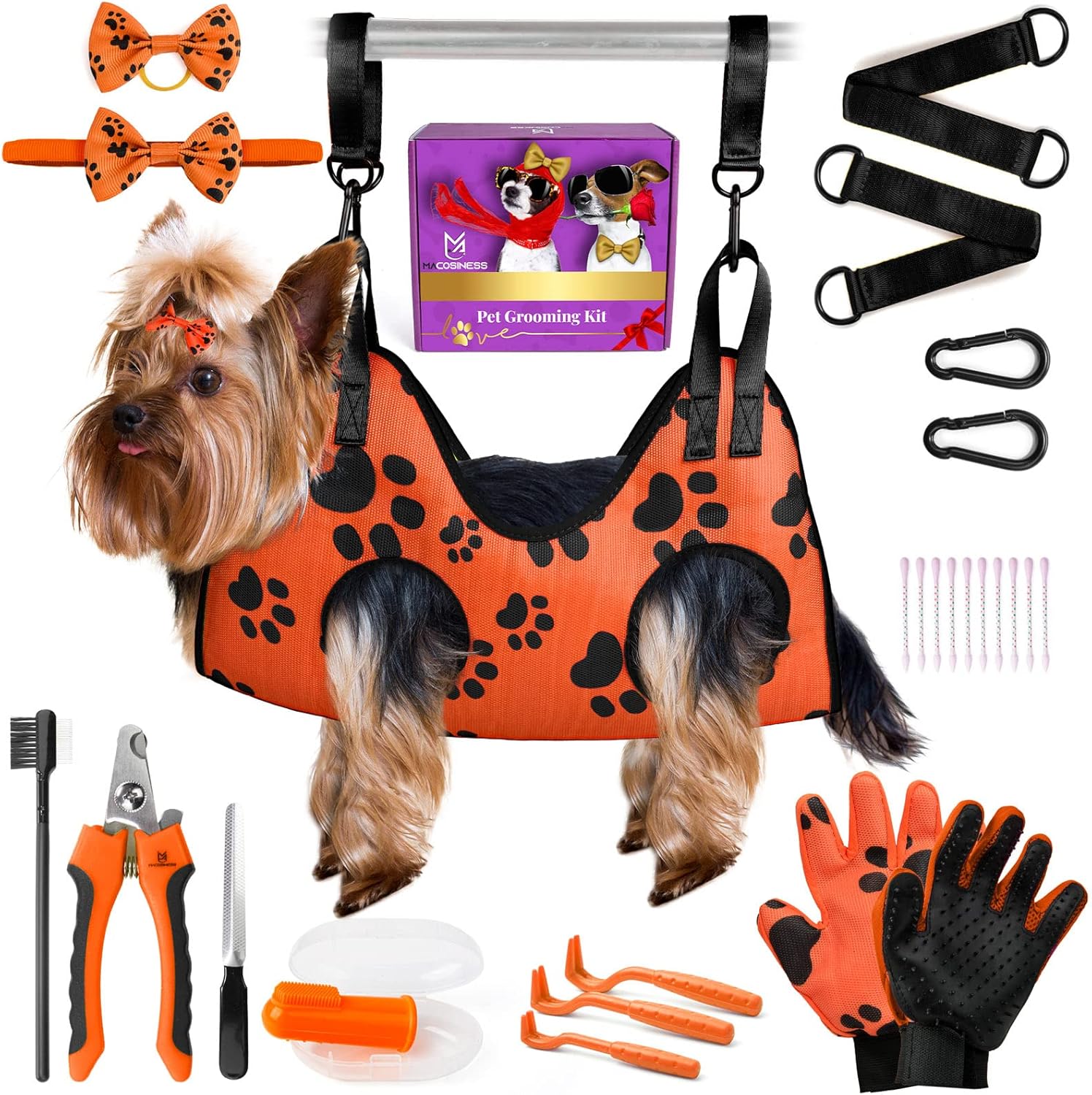 Amazon.com : Pet Grooming Hammock for Nail Trimming - Complete Groomers Helper Set for Pets ...