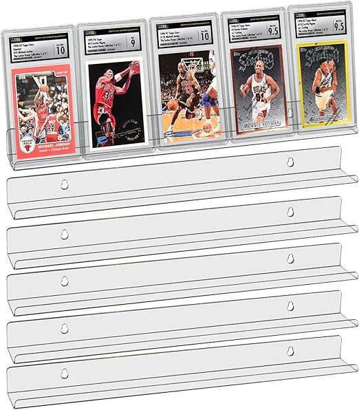 Amazon.com: 6 Pack Sport Card Display Shelf for Wall - Hold Up to 30 ...