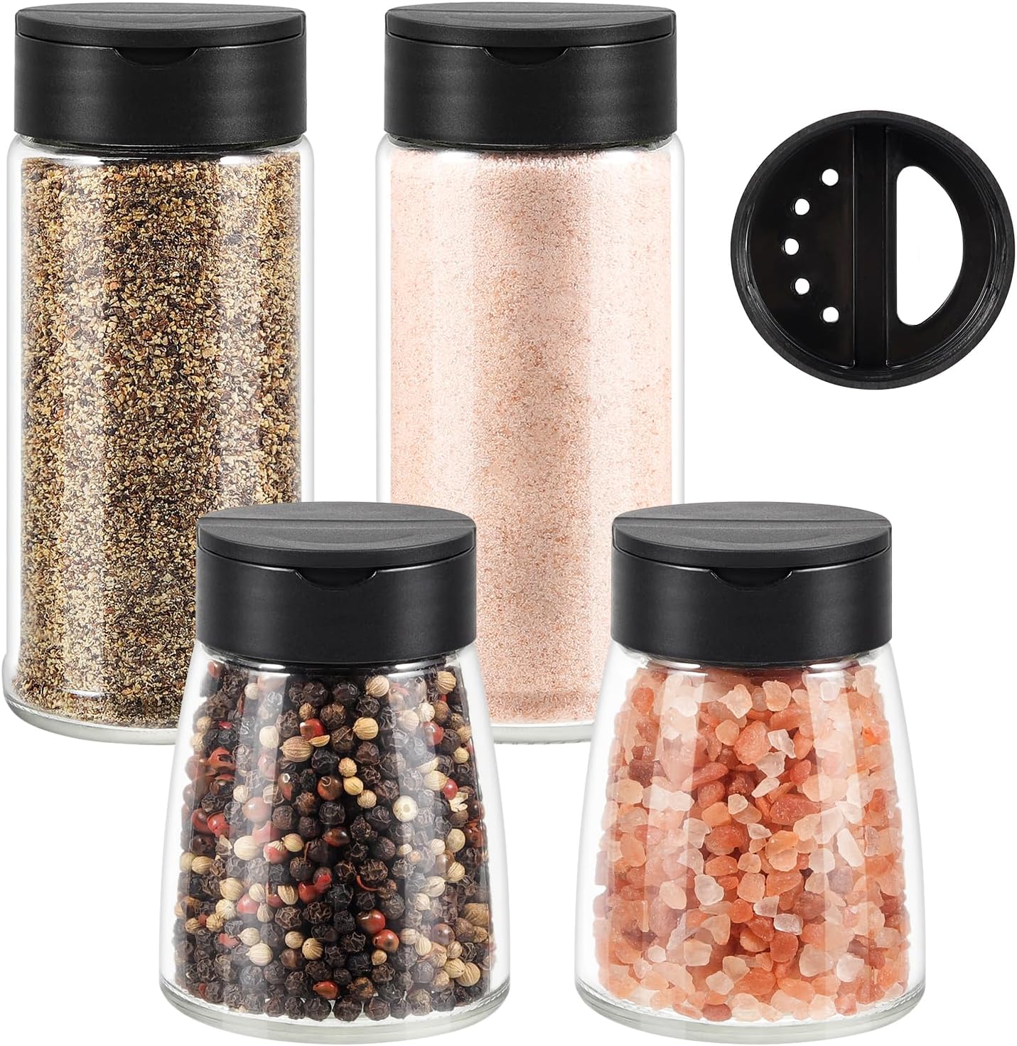 Amazon.com: Salt and Pepper Shakers - Glass Salt Shakers for Kitchen ...