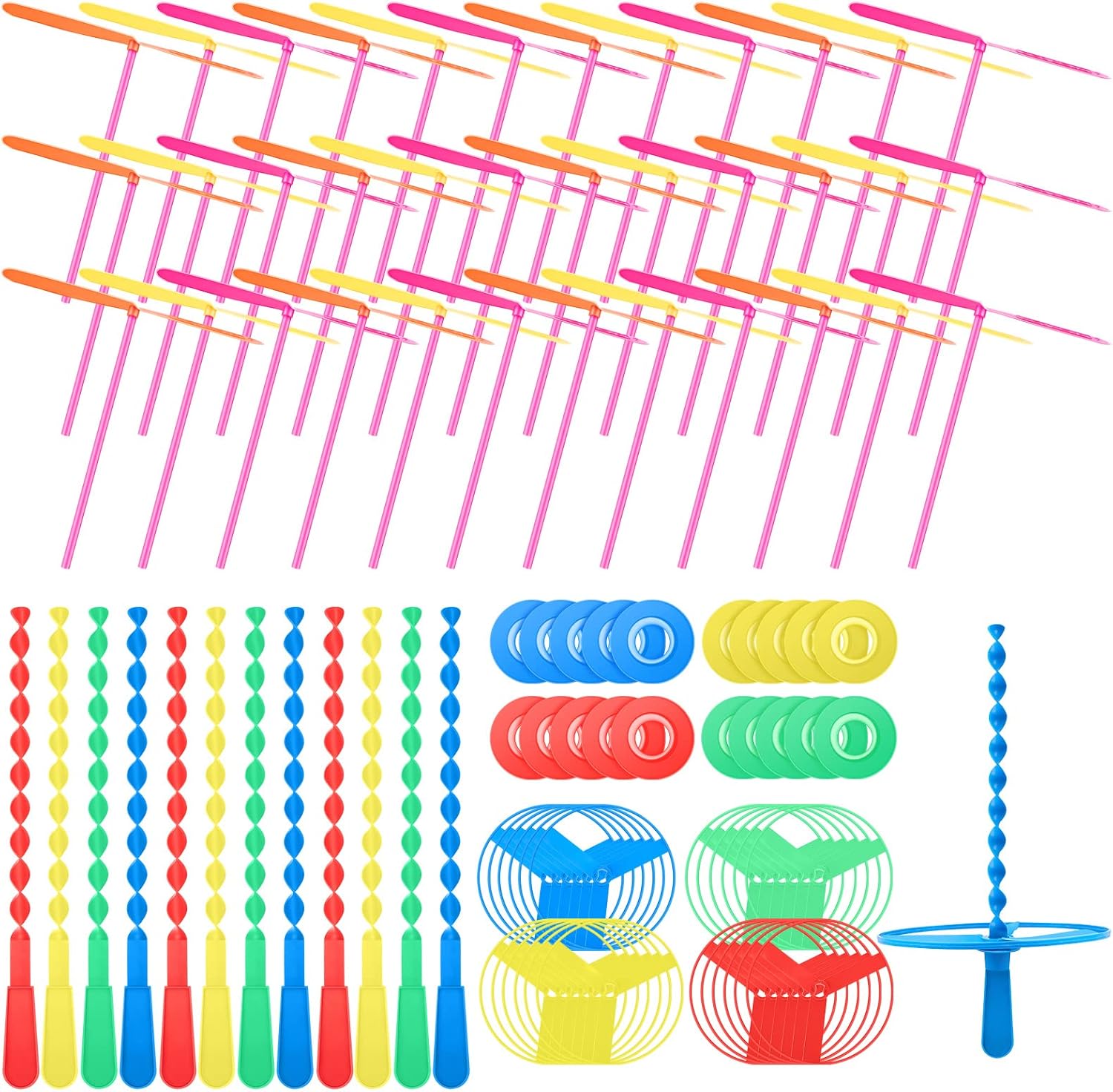 Amazon.com: Liliful 50 Pcs Flying Disc Plastic Twist Disc Flyer Saucers ...