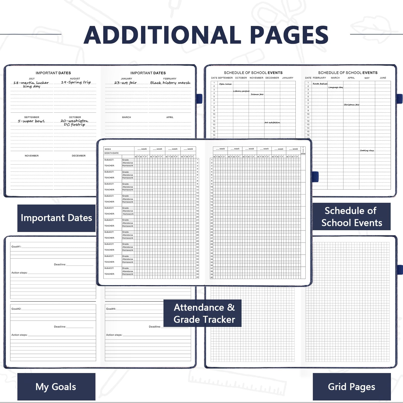 Snapklik.com : JUBTIC Homework Planner, Student Planner For 2024 2025 ...