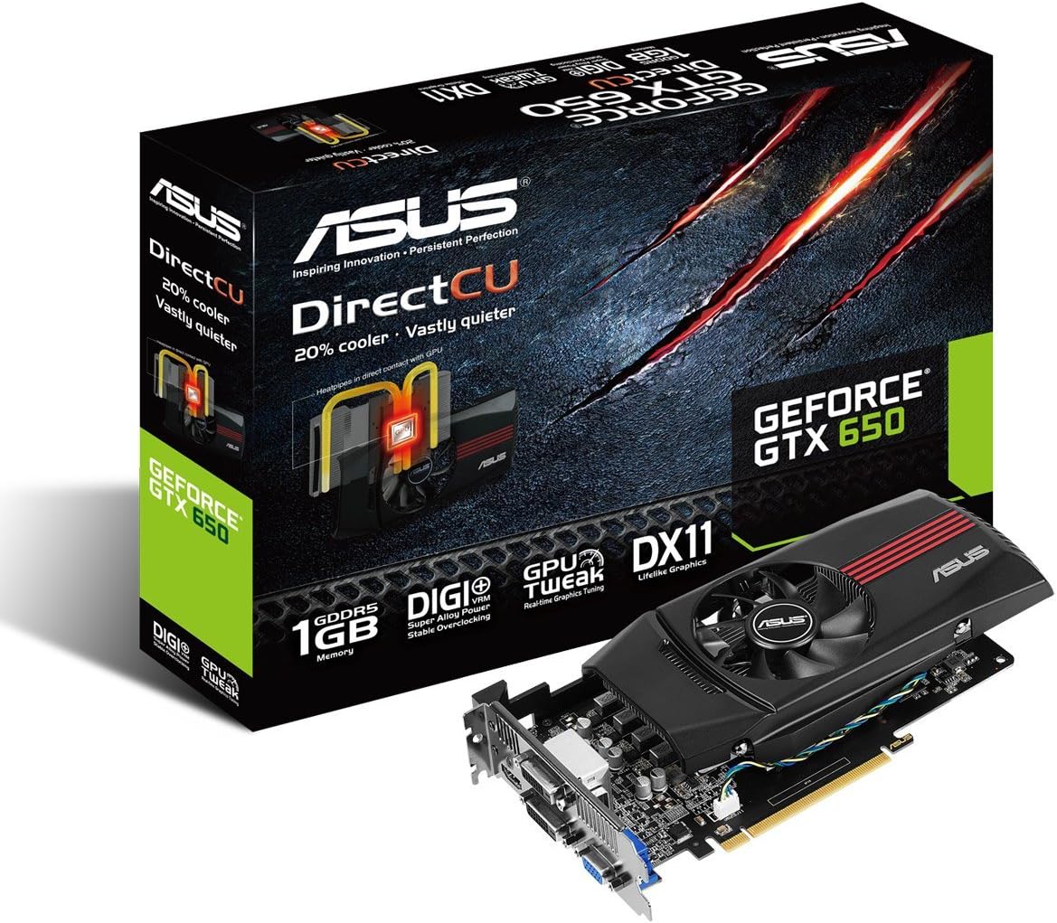Asus Nvidia GeForce GTX 650 DirectCU (1GB GDDR5, PCI Express 3.0, HDMI ...