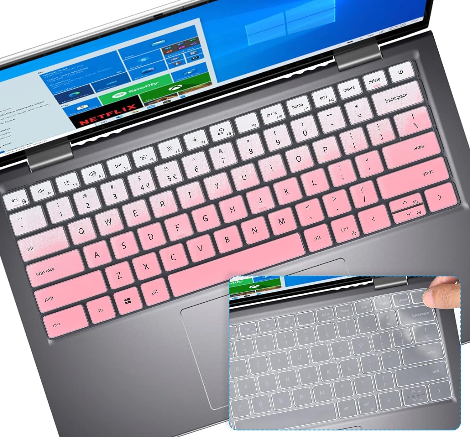 DAMMOMKO [2PCS] Keyboard Cover Skin for 14'' Dell Inspiron 14 5410 5415 ...