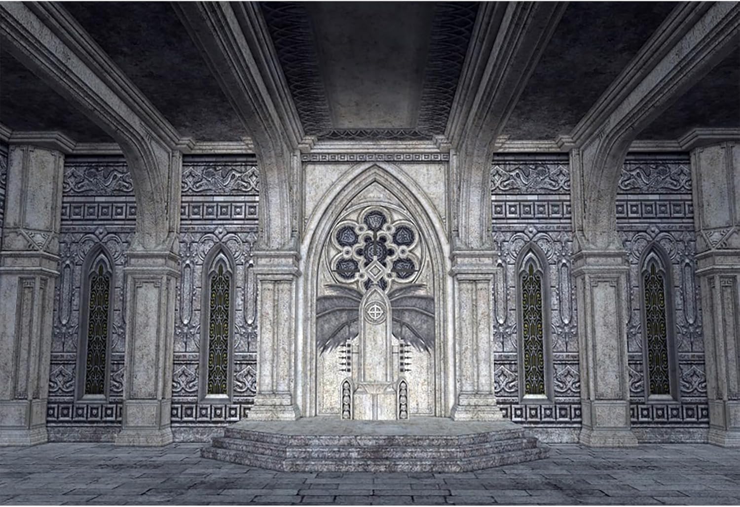 Amazon.com : 15x10ft Medieval Palace Backdrop Vintage Luxury Cathedral ...