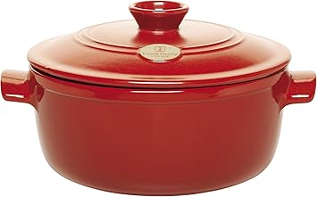 Amazon.com: Emile Henry Flame Round Stew Pot, Red, 4.2-Qt. : Home & Kitchen
