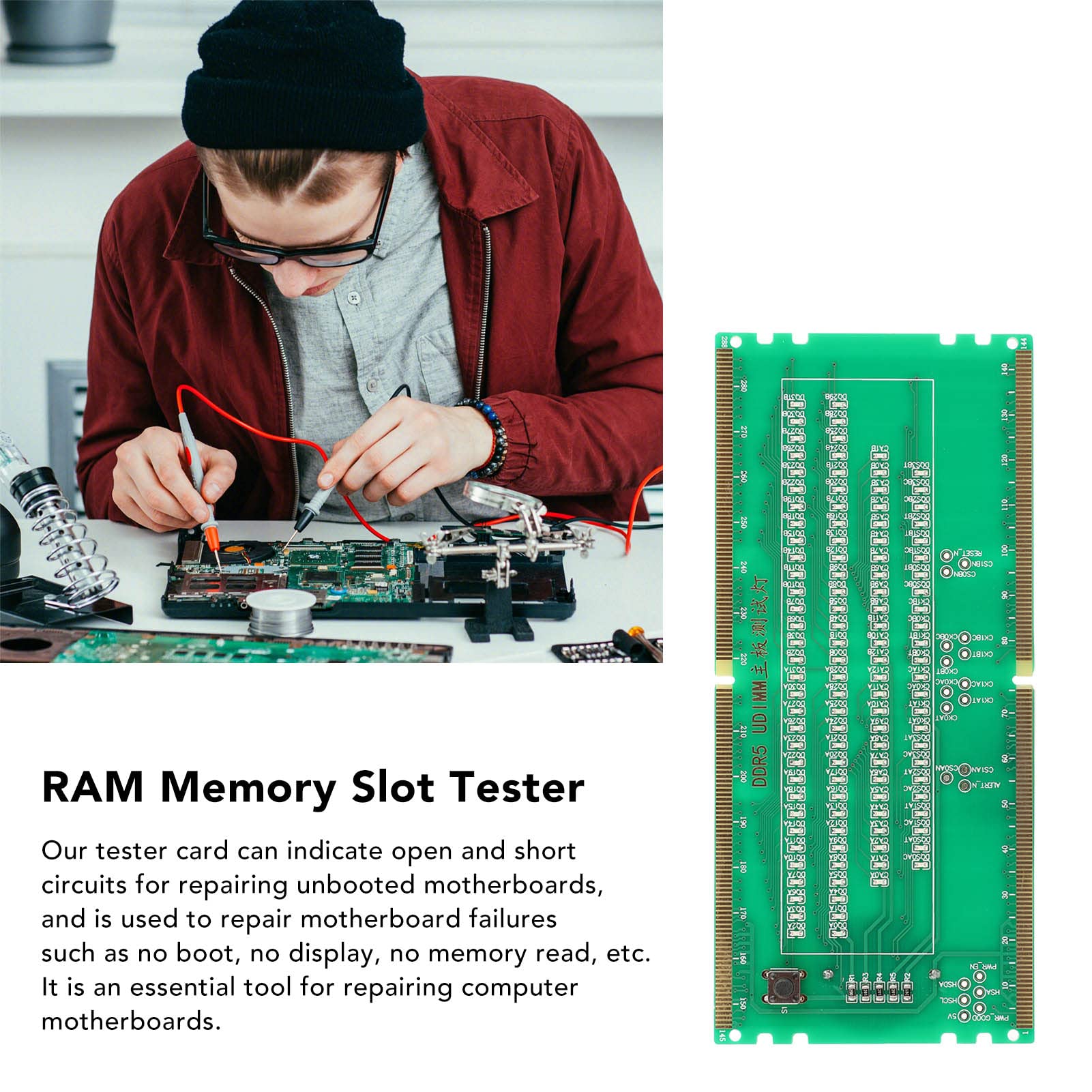 DDR5 Memory Tester DDR5 RDIMM/UDIMM Memory Tester DDR5 Memory Test Card ...