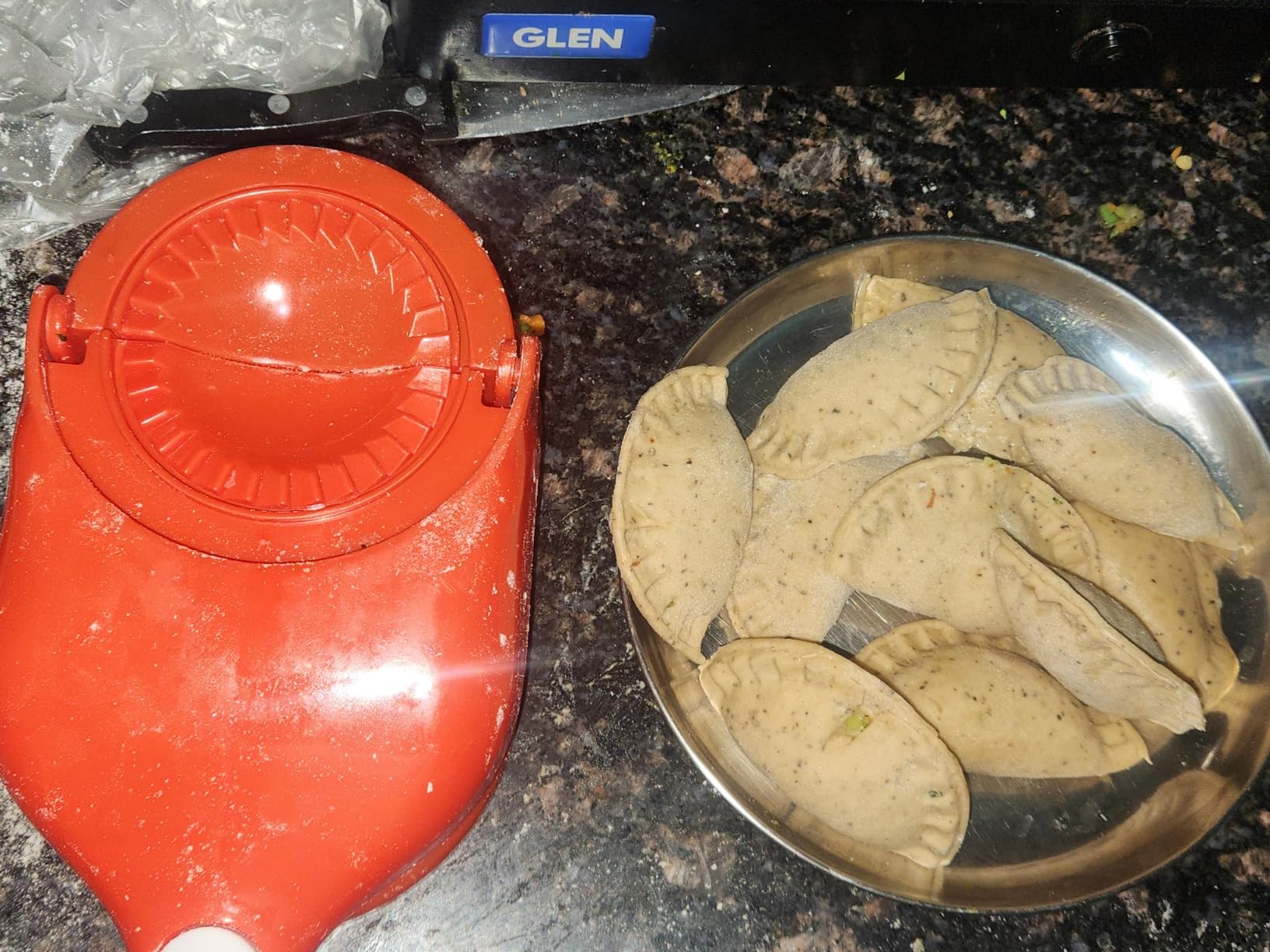 Buy BigPlayer Plastic 2-in-1 Dumpling & Momos Maker, Assorted Color, 12 ...