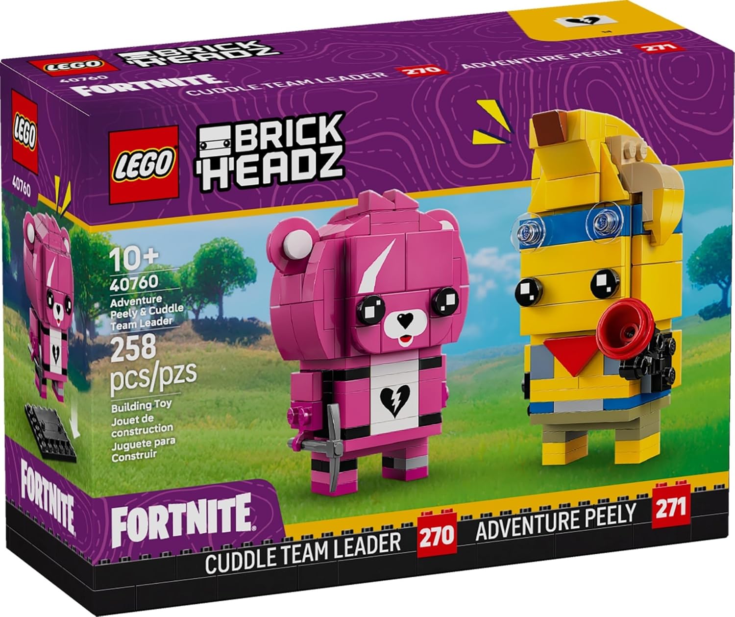 Amazon.com: LEGO Fortnite BrickHeadz Adventure Peely & Cuddle Team ...