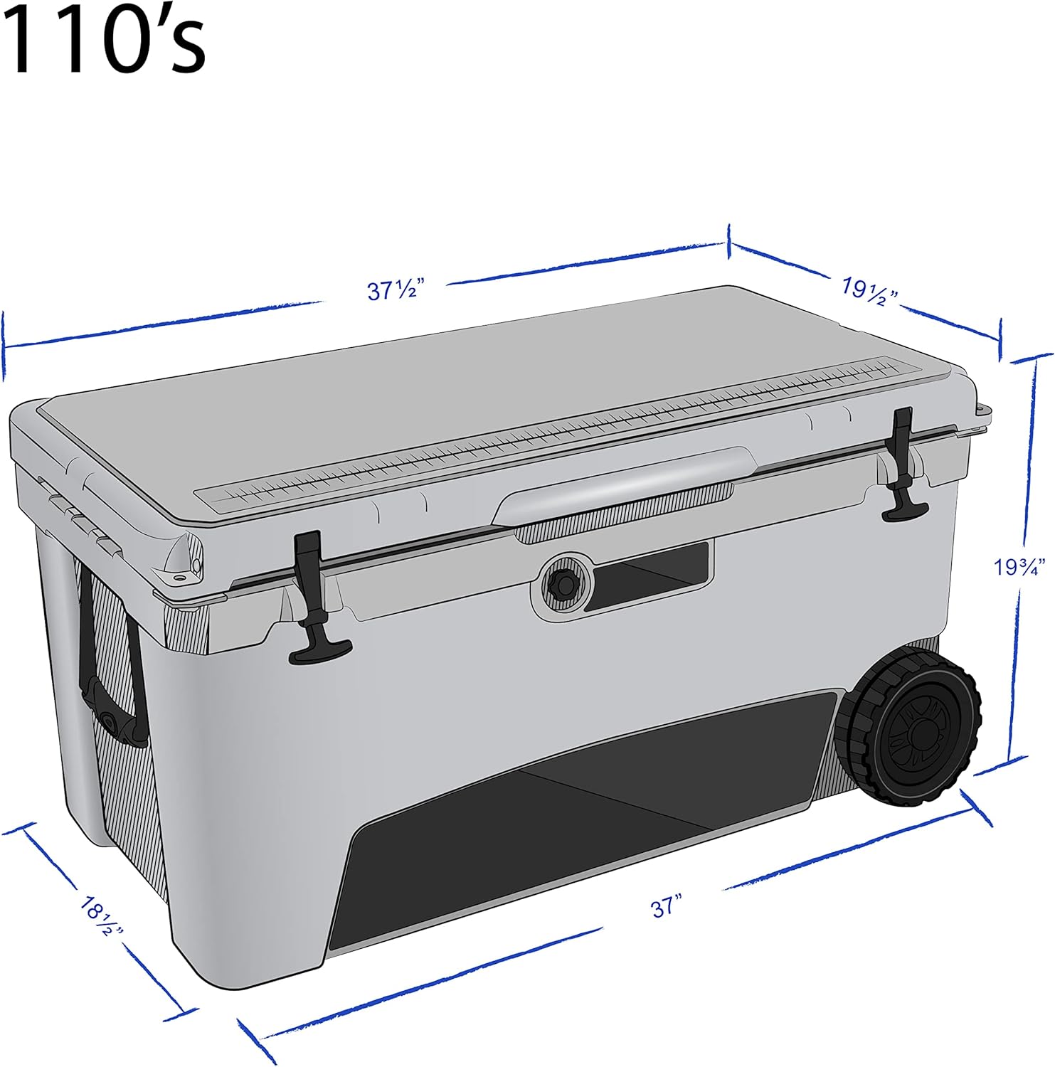 Frosted Frog Original 110 Quart Ice Chest Heavy Duty High Performance ...