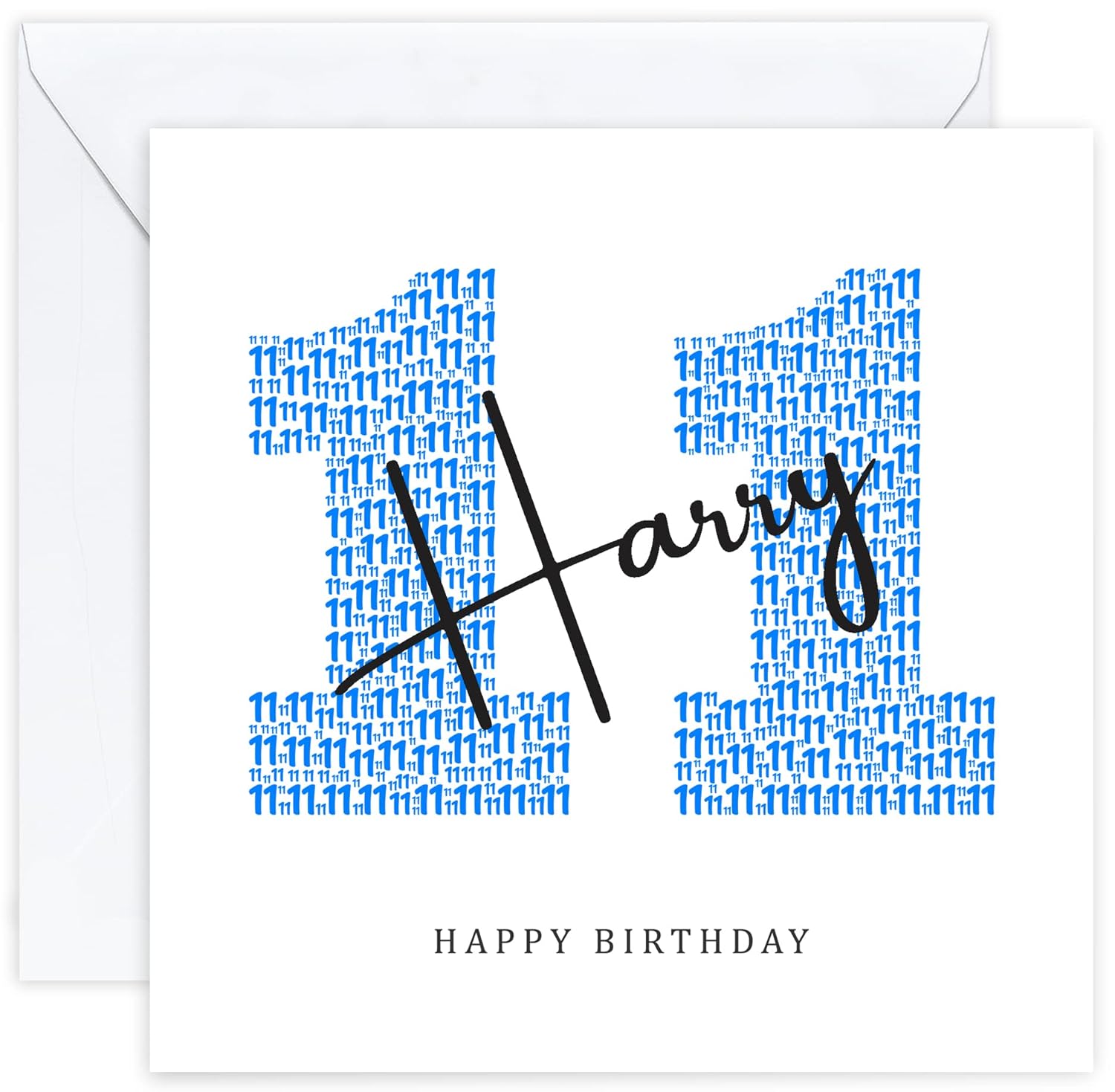 Personalised 11th Birthday Card - Eleventh Birthday Card for Eleven 11 ...