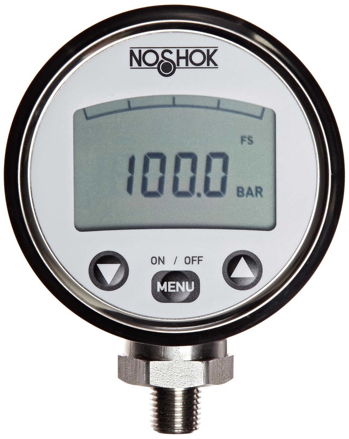 Digital Pressure Gauge, 0 psig to 5000 psig, 1/4 NPT Male Conn, Peek ...