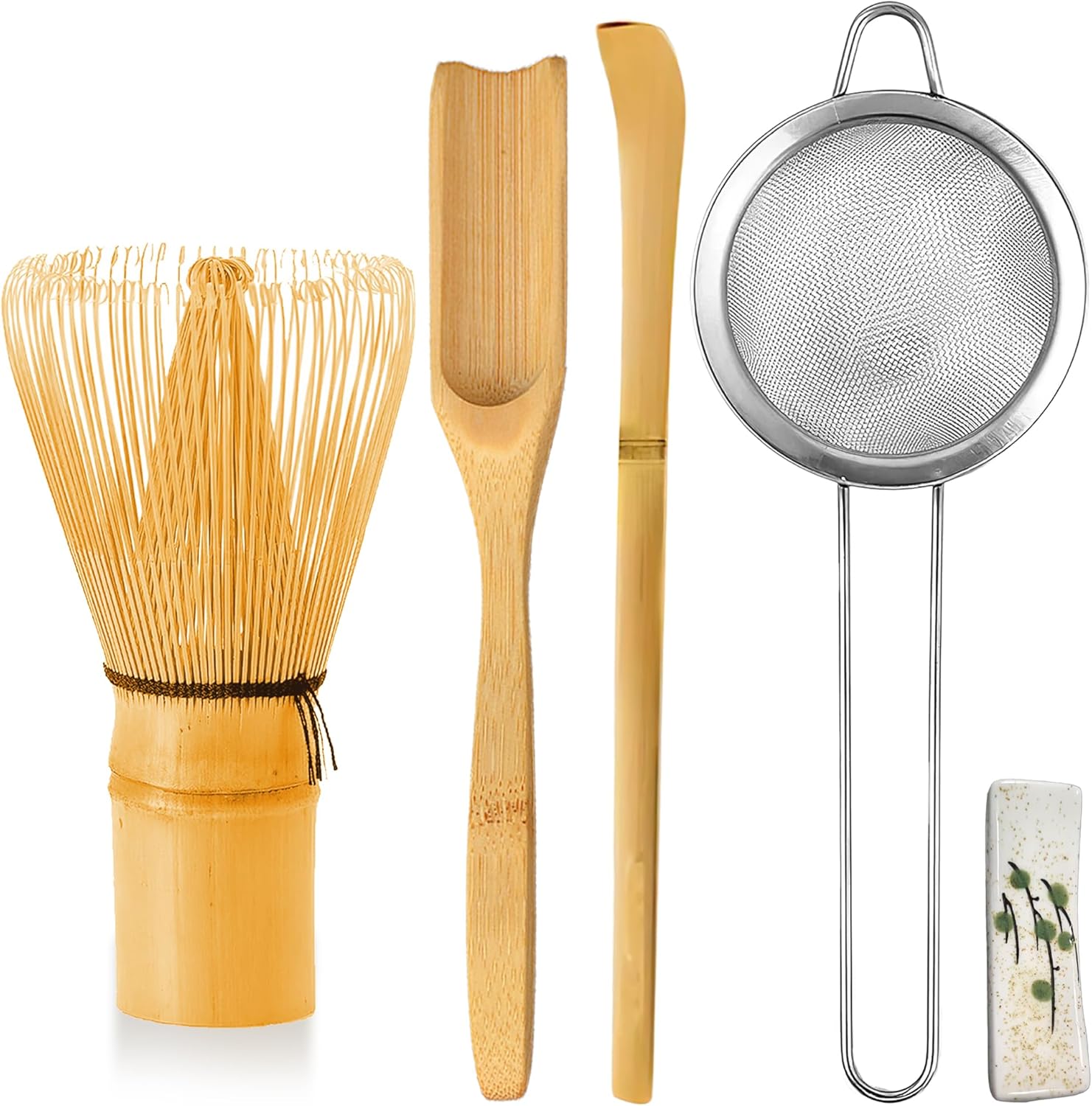 Amazon.com: CAMATET Matcha Whisk Set, 5 Pcs Matcha Making Tools Kit ...