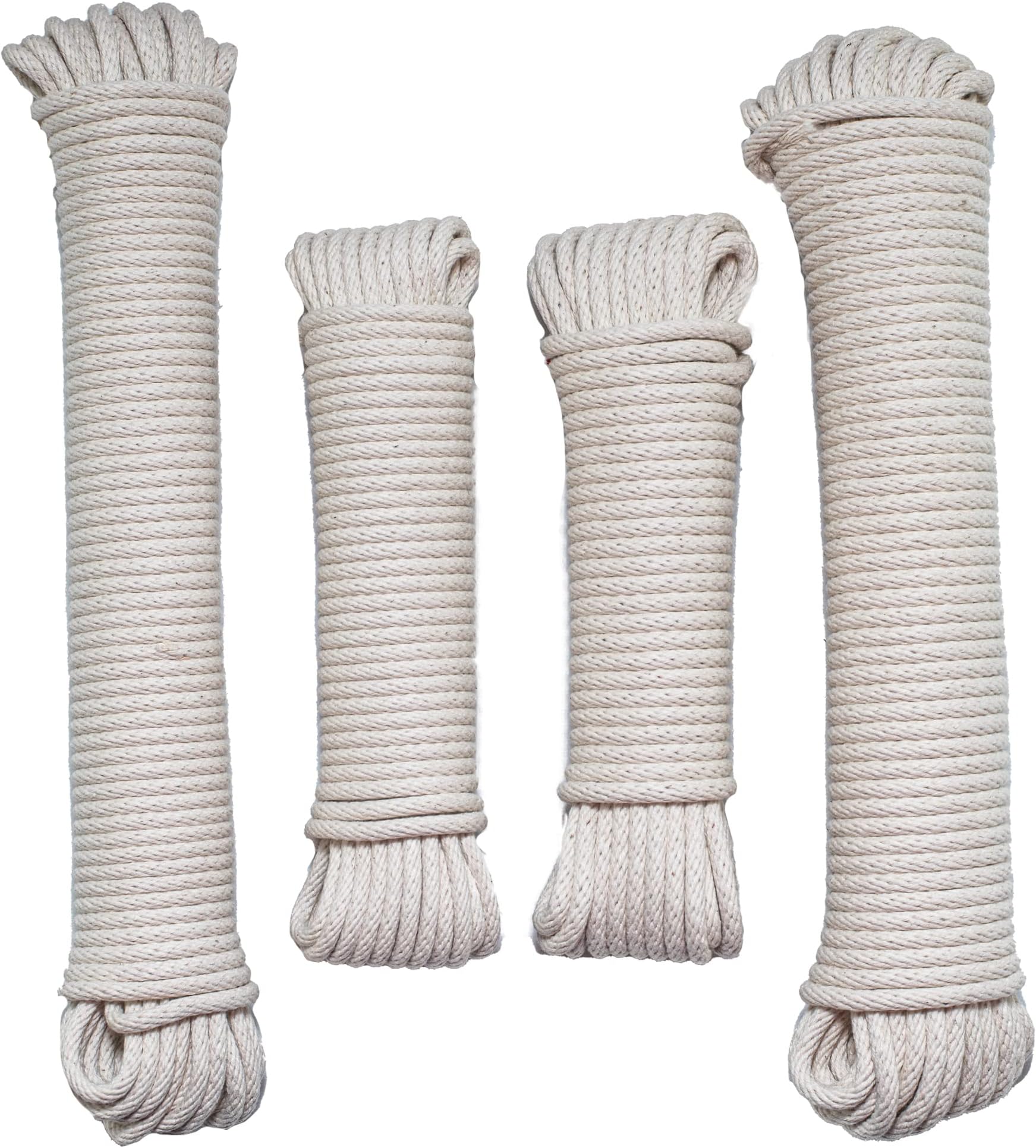 Amazon.com: SGT KNOTS Natural Cotton Clothesline - Braided Laundry Rope ...