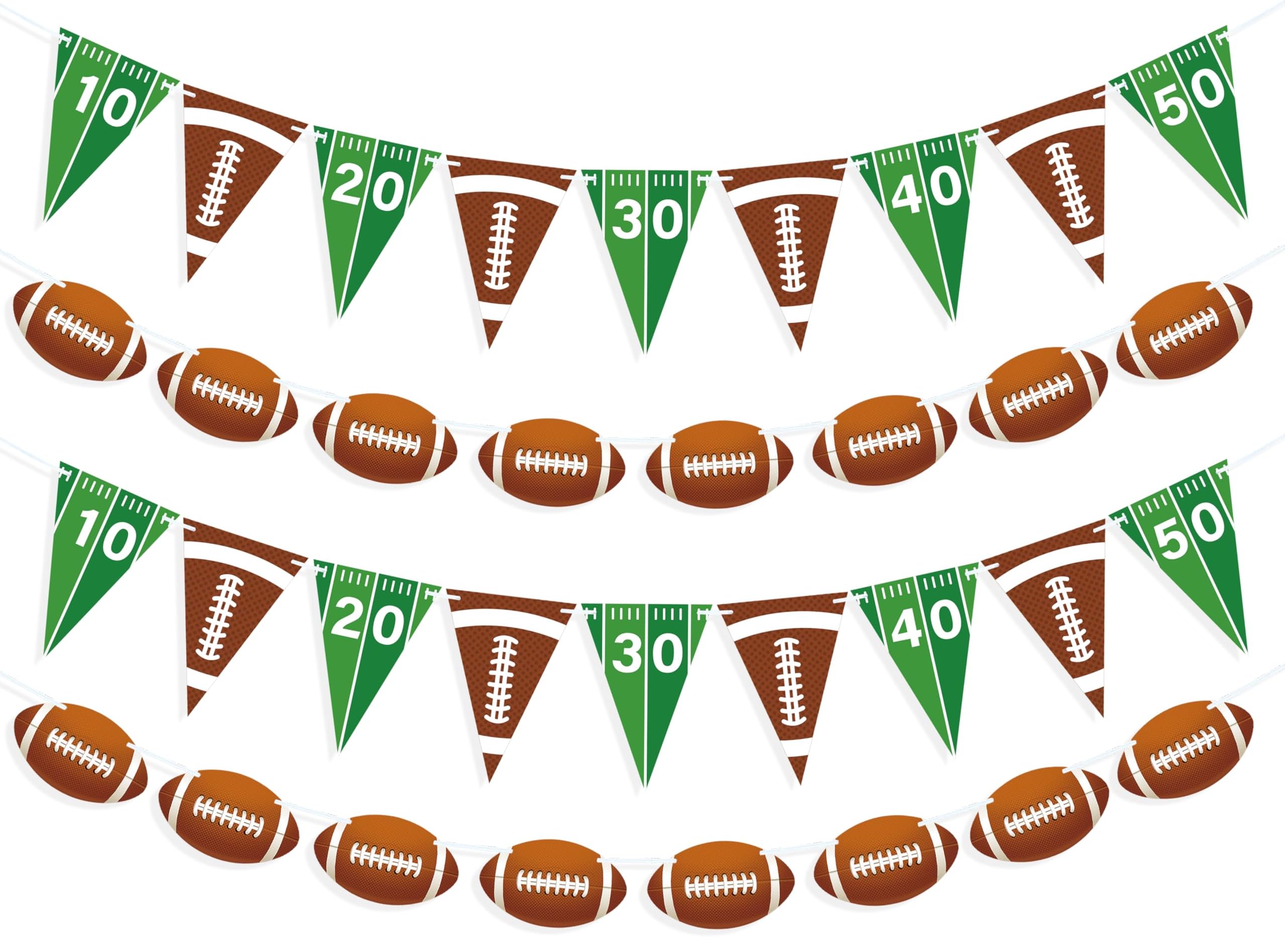 Amazon.com: Bashout 100 feet Football Pennant Banner Flags, Multi Color ...