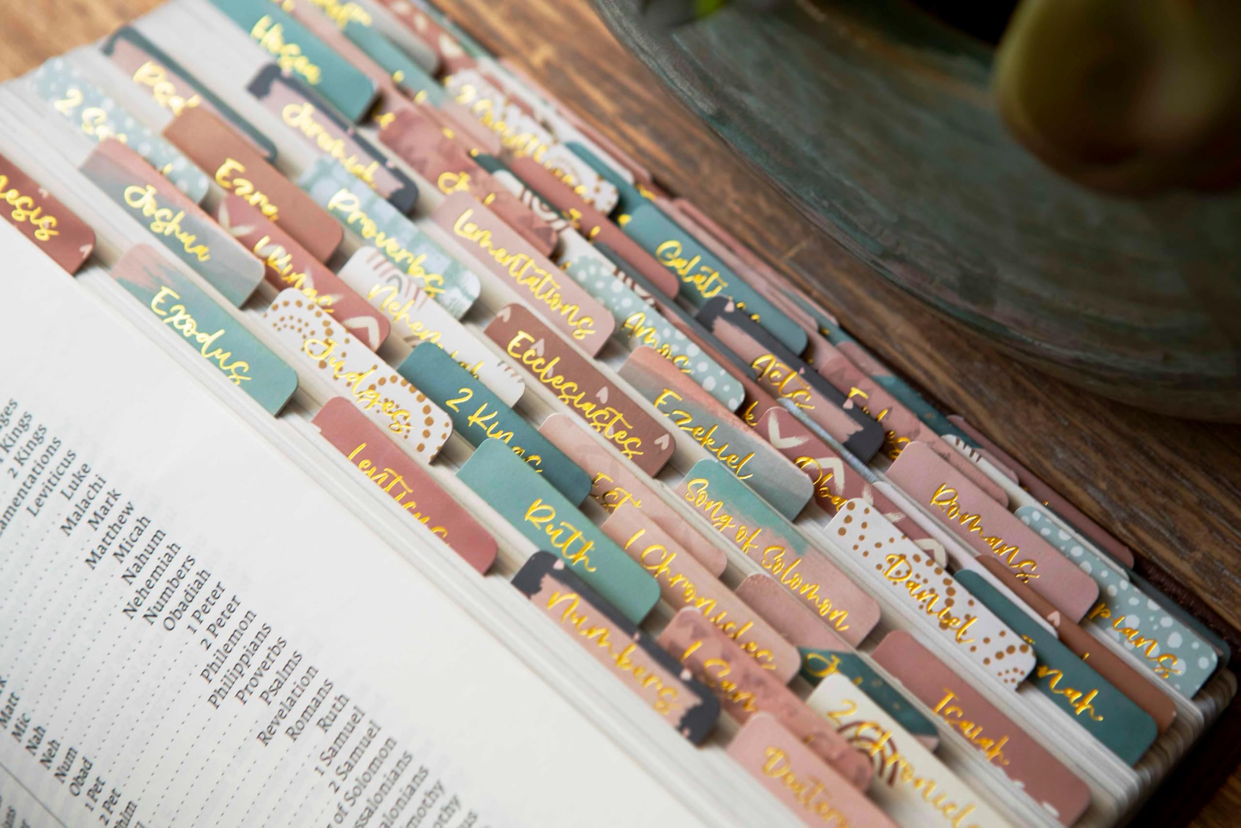 Amazon.com : OFFILICIOUS Bible Book Tabs, 100 Soft-Touch, Laminated ...