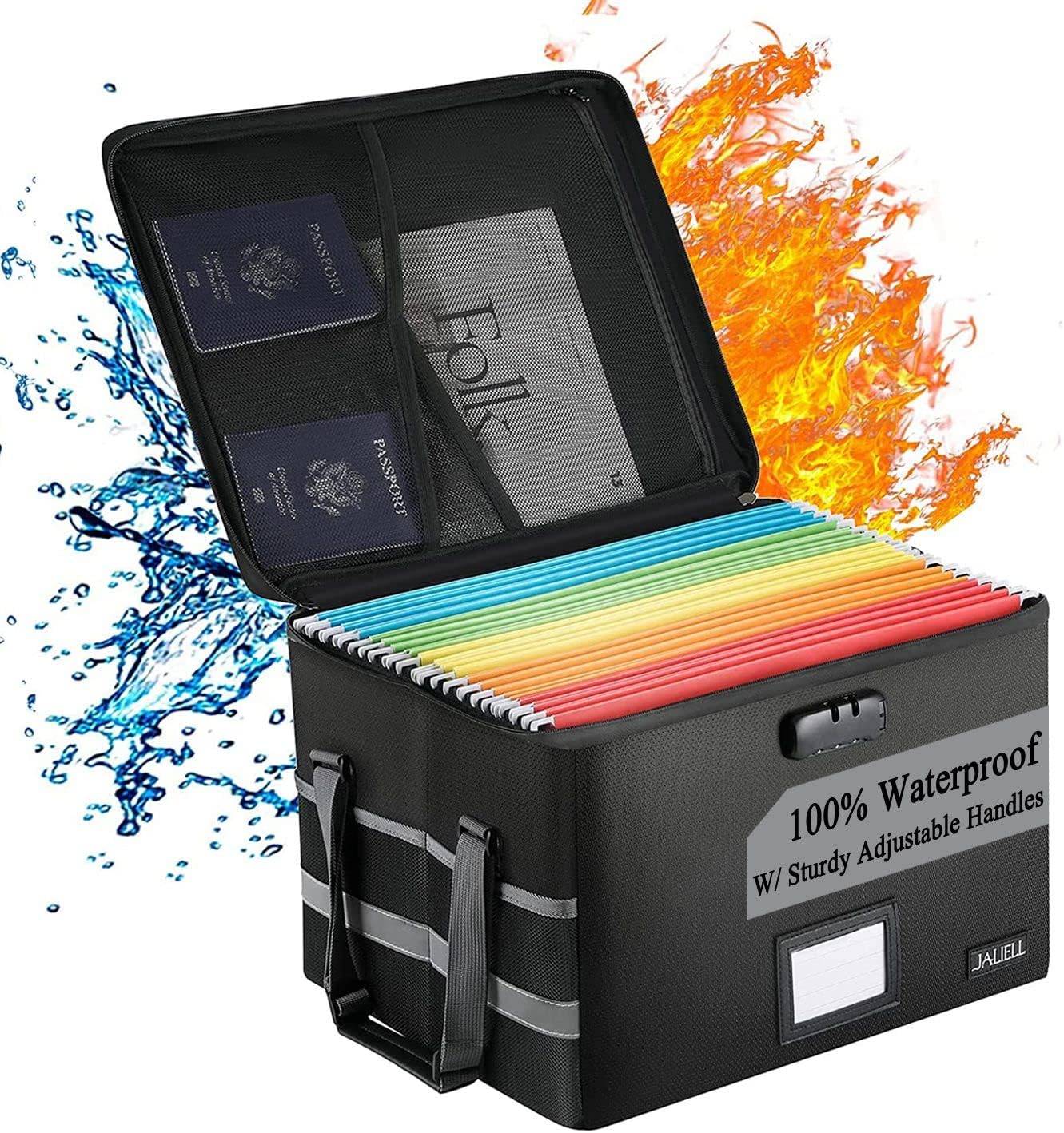 Amazon.com: Upgraded File Box with Lock, Fireproof Document Box File ...