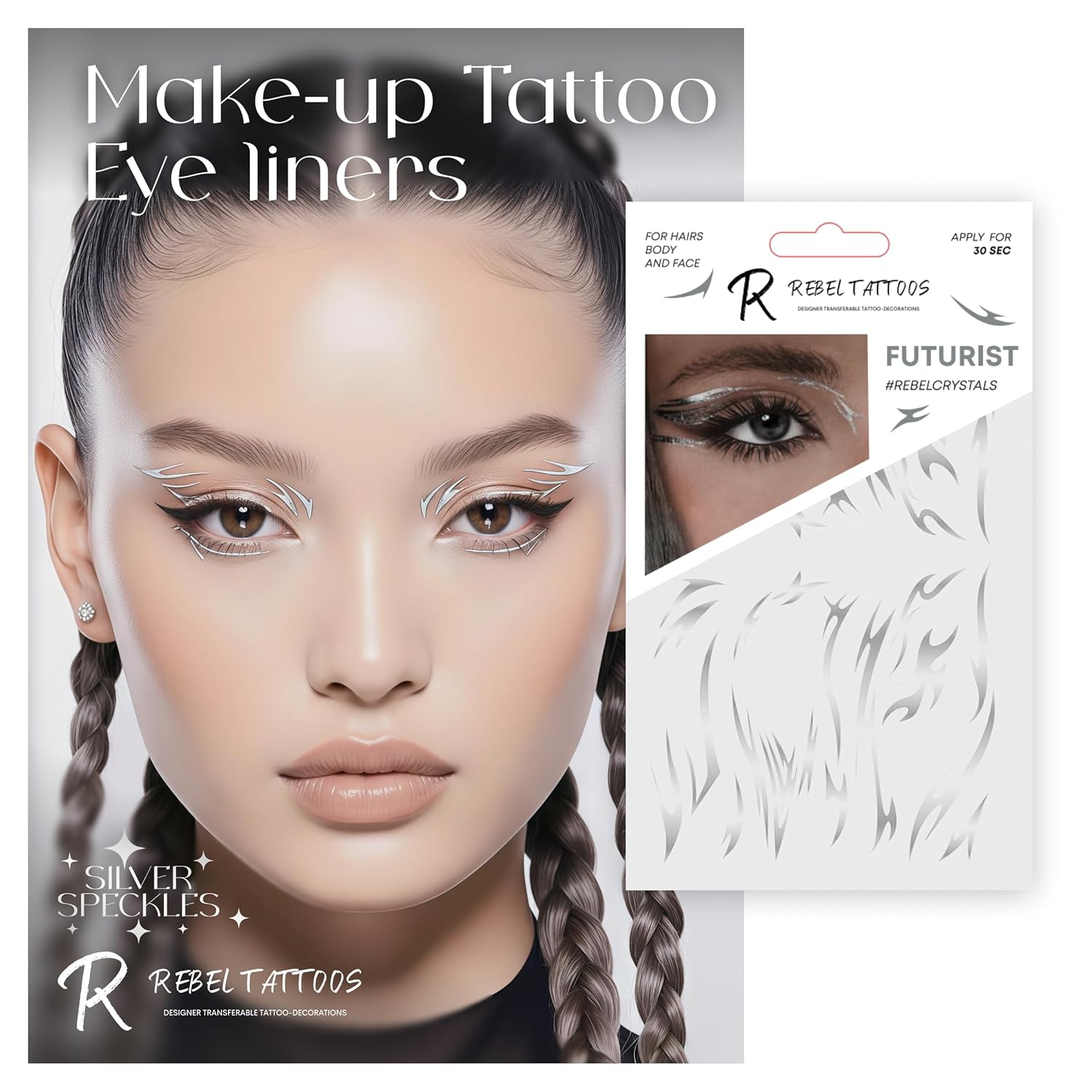 Amazon.com : Rebel Tattoos Make up Tattoo, Eye Liner, Fake Tattoo for ...