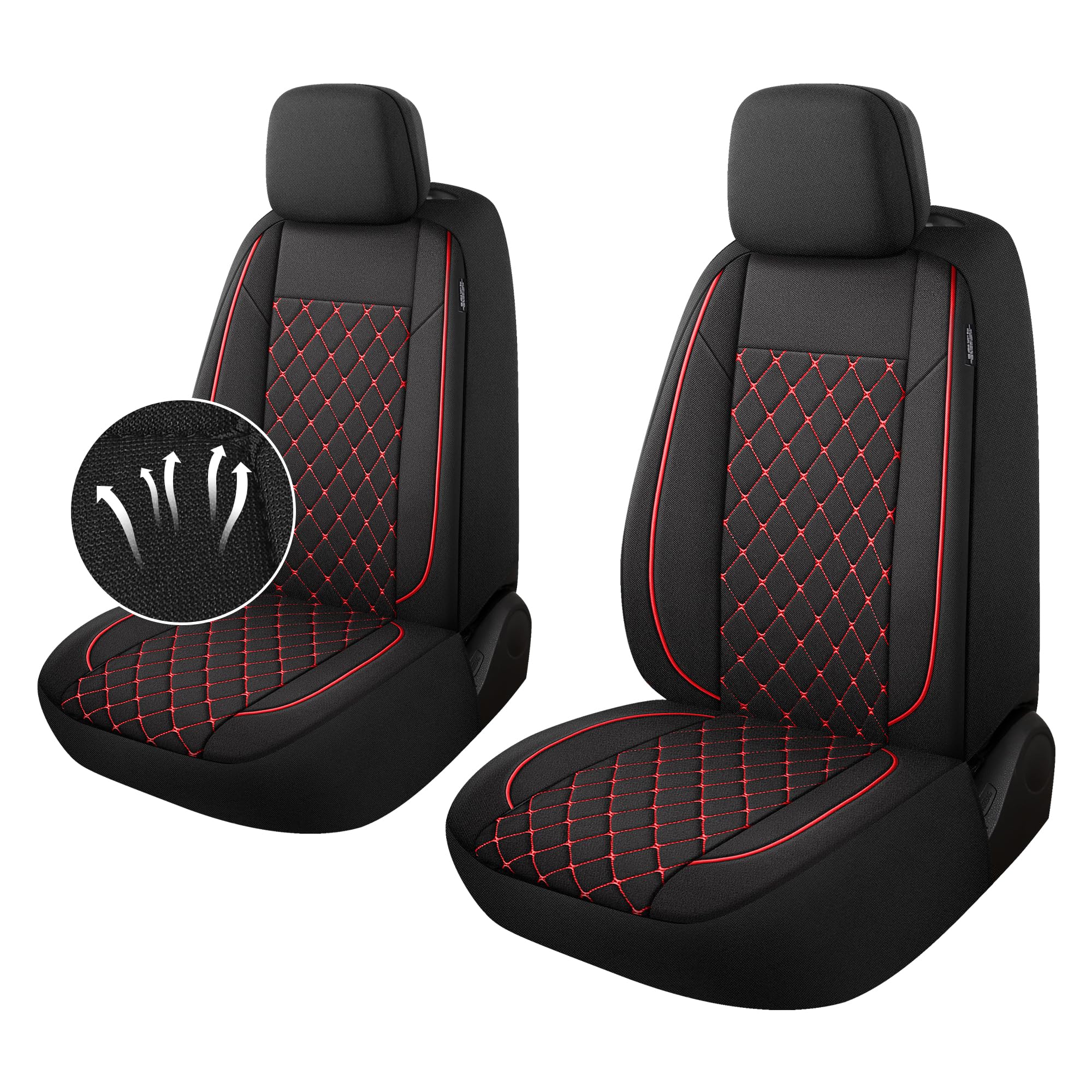 Amazon.com: YGL Breathble Car Seat Covers Front Set, Washable Seat ...