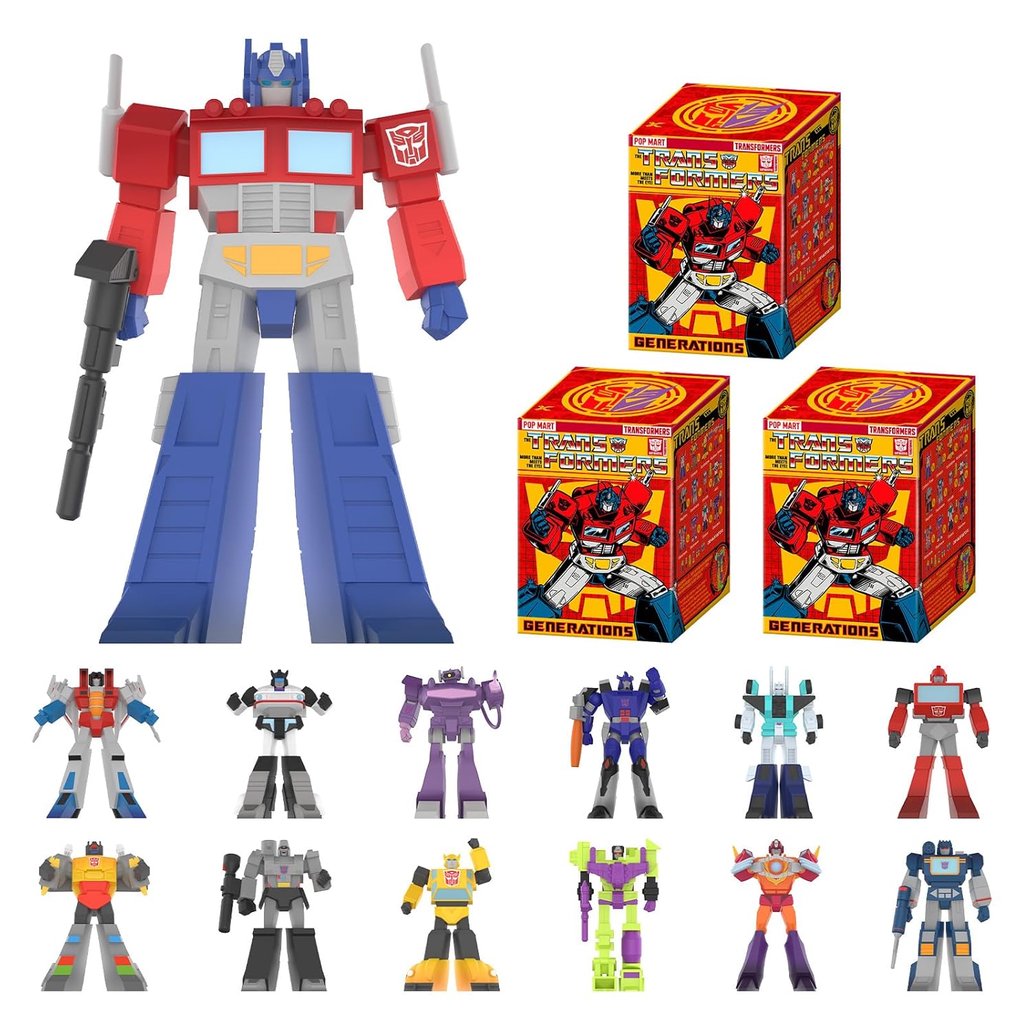 POP MART Transformers Generations Blind Box Figures, Random Design Box ...