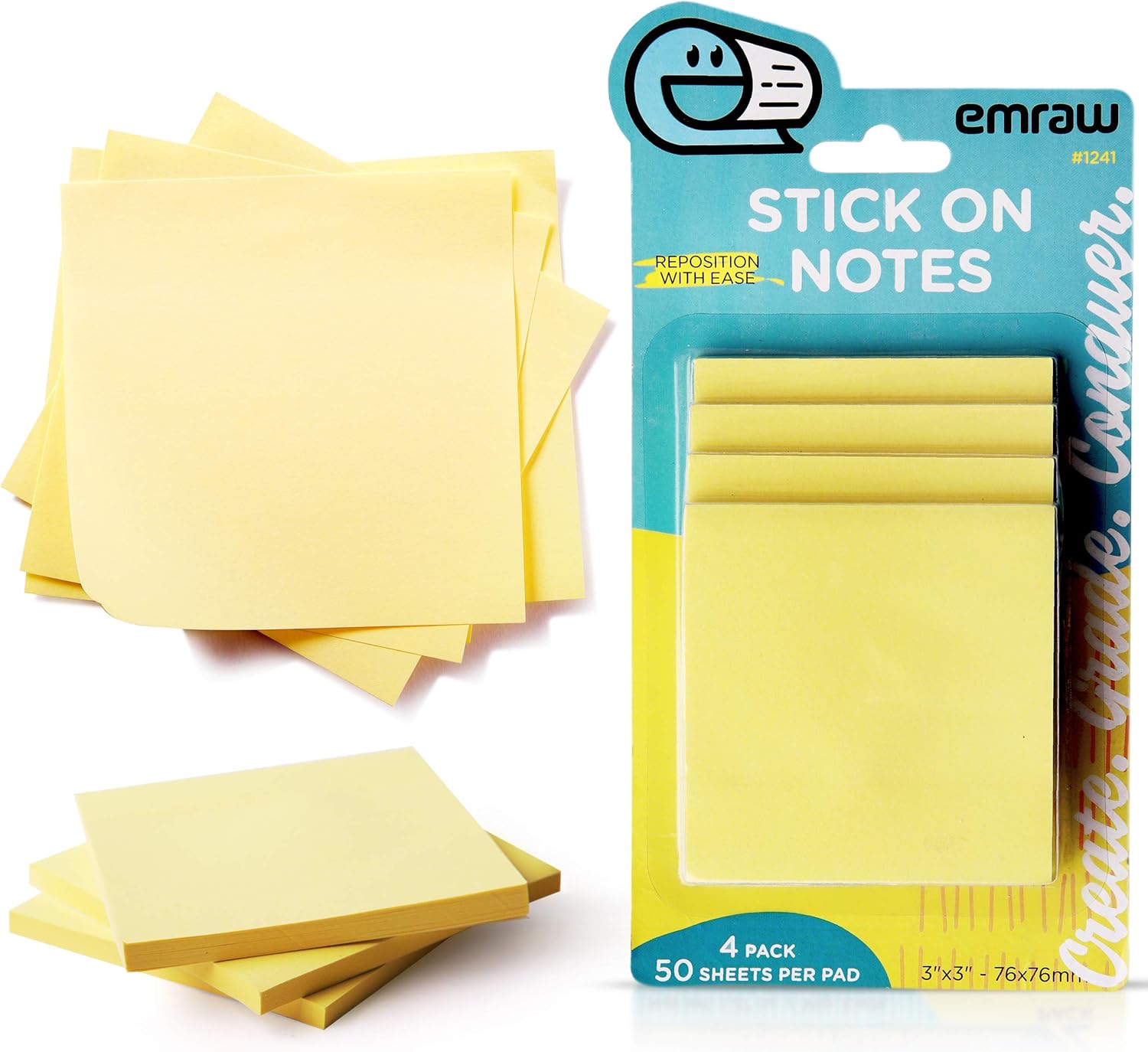Amazon.com : Sticky Notes, Super Strong Stick on Notes, Self-Stick Pads ...