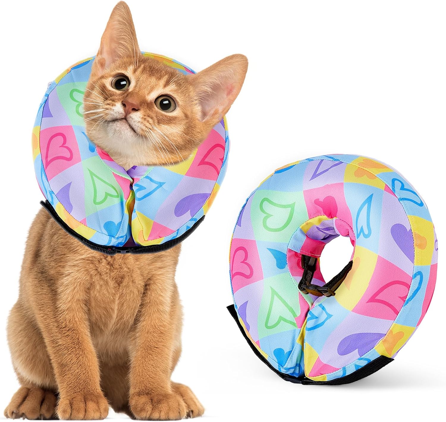 Amazon.com: Cat Cone Collar Inflatable Cat Cone Adjustable Cat Cone ...