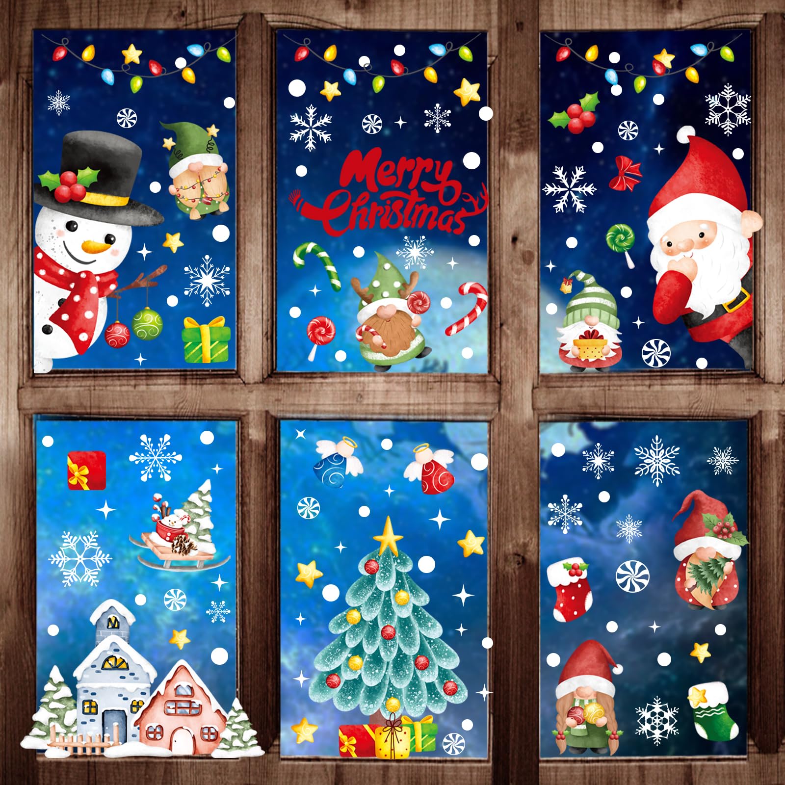 Amazon.com: AOWDIAO Christmas Decorations 210 Pcs Christmas Window ...