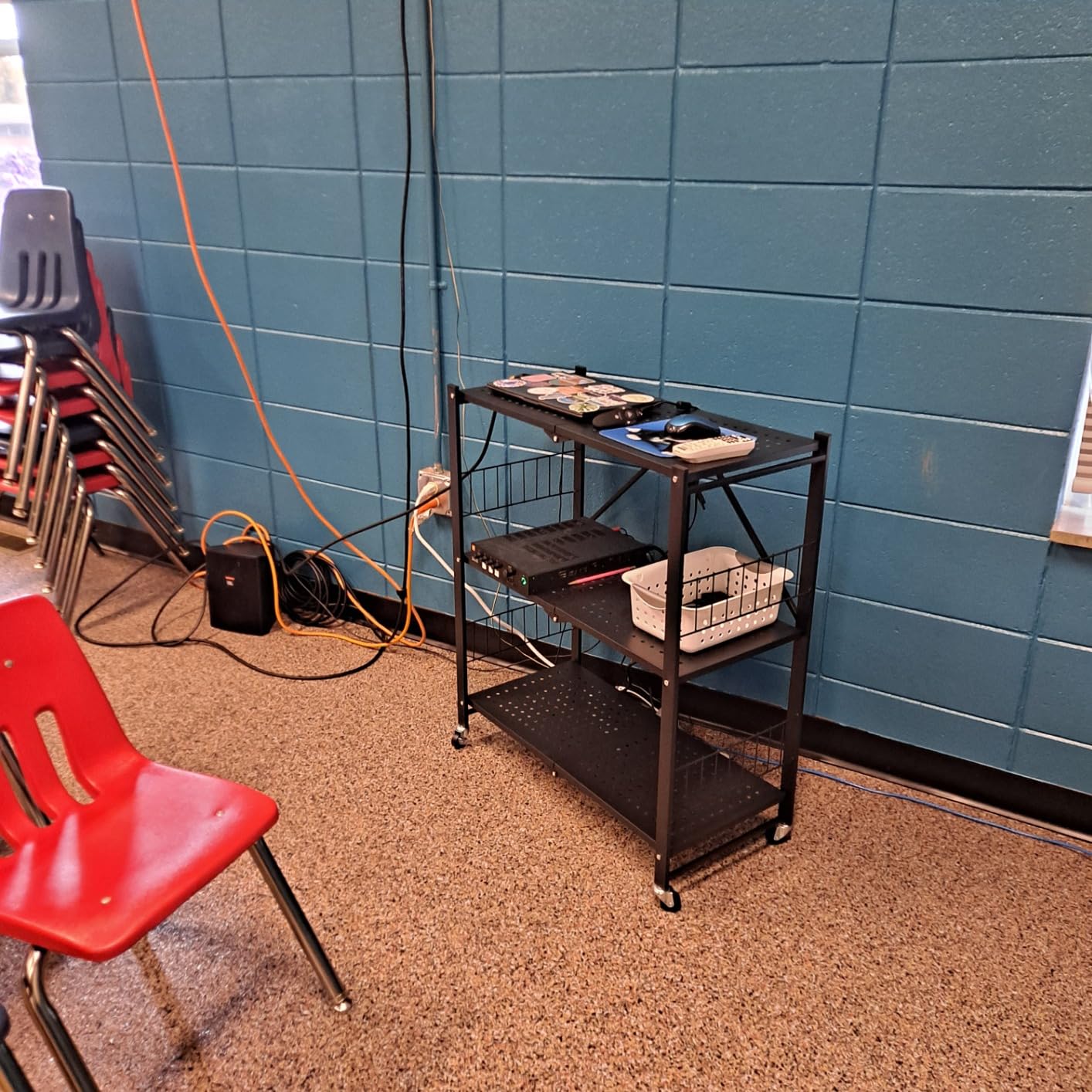 $17/mo - Finance MOLYHOM Folding Storage Shelves, 5-Tier Metal ...