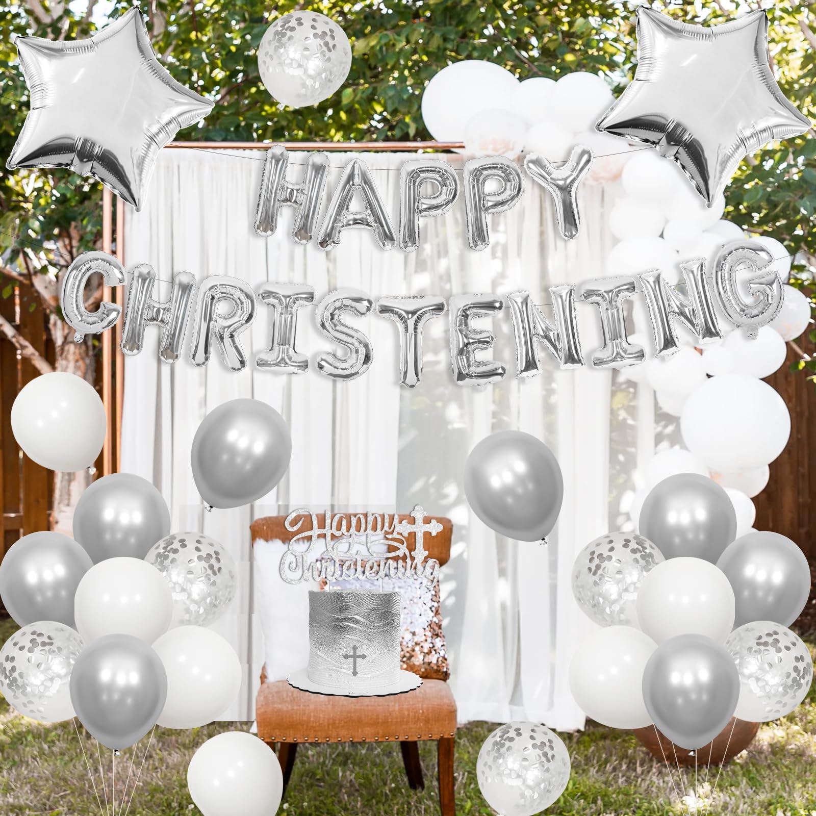 Christening Decorations Silver
