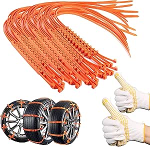 Amazon.com: Reusable Anti Snow Chains,Emergency Snow Non-Slip Zip Tie Tire Chains - Anti Skid ...