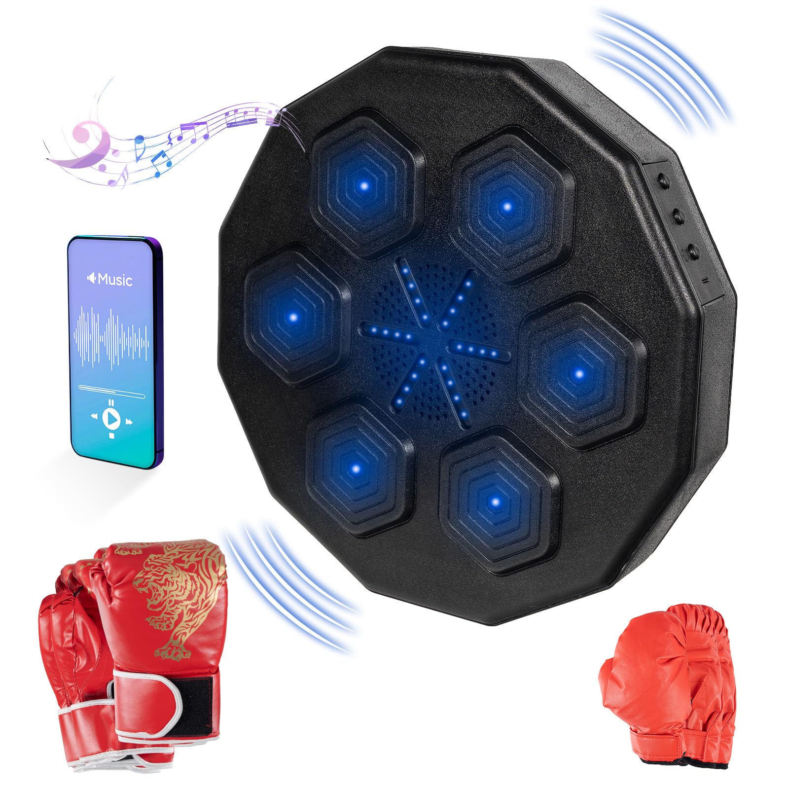Music Boxing Machine, Smart Music Boxing Training Machine Wall Mounted ...