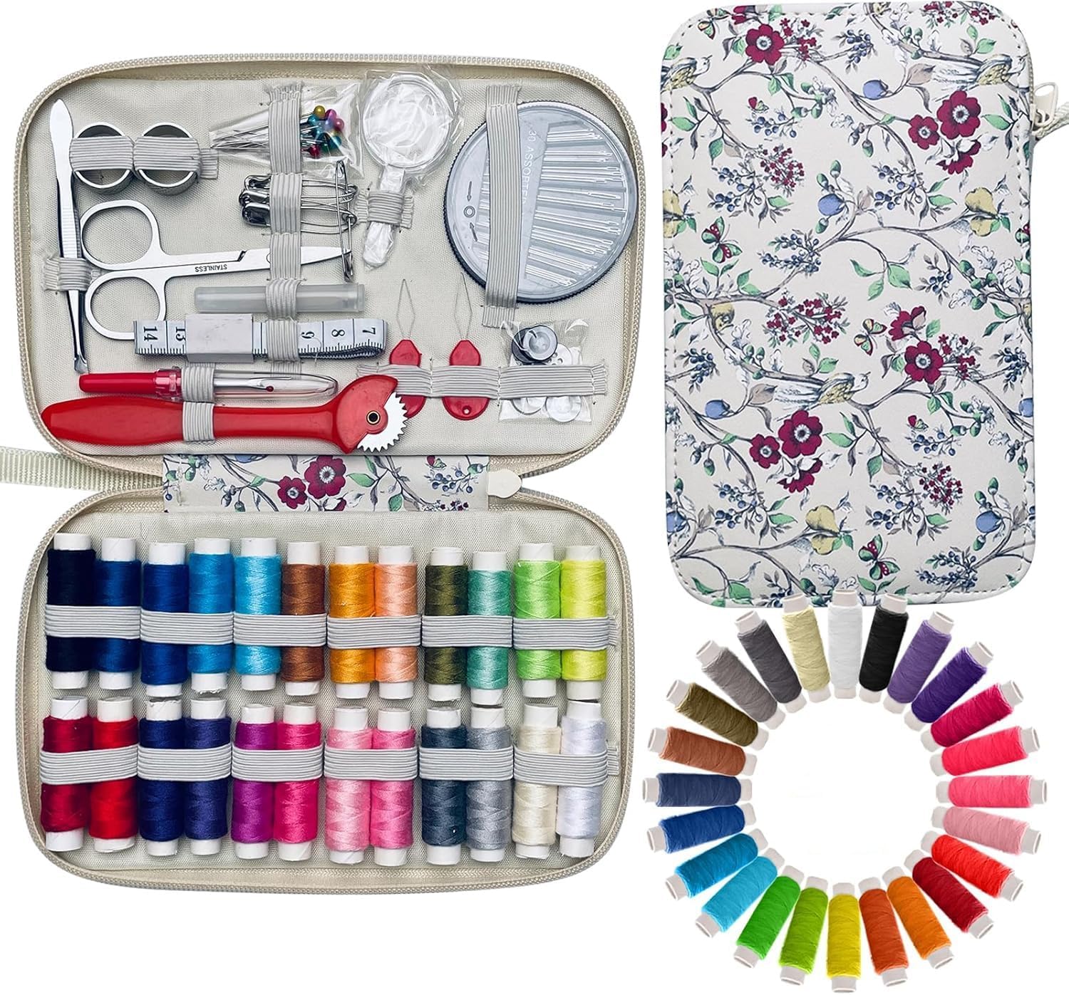 Amazon.com: 130 PCS Sewing Kit With All Supplies, Leather Printing ...