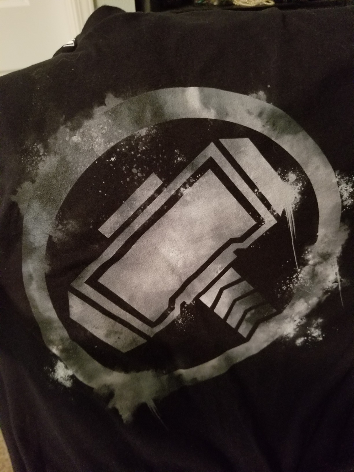Amazon.com: Marvel Avengers Endgame Thor Spray Paint Logo T-Shirt ...