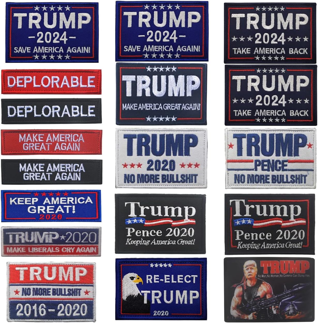 Amazon.com: 18 PCS Trump Patches Trump 2024 Save America Again Patch ...