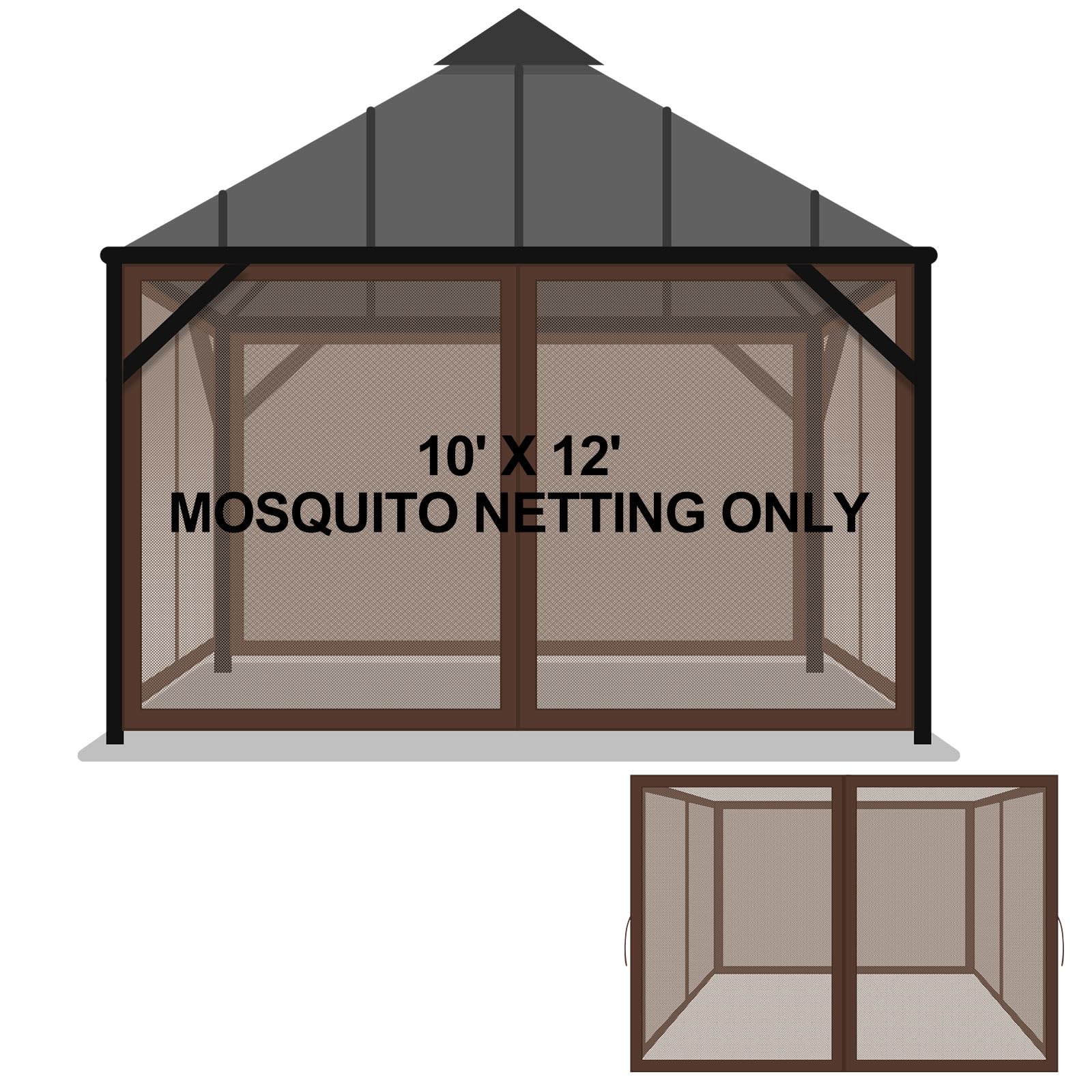 Amazon.com : Tatuo Universal Replacement Mosquito Netting for Patio ...
