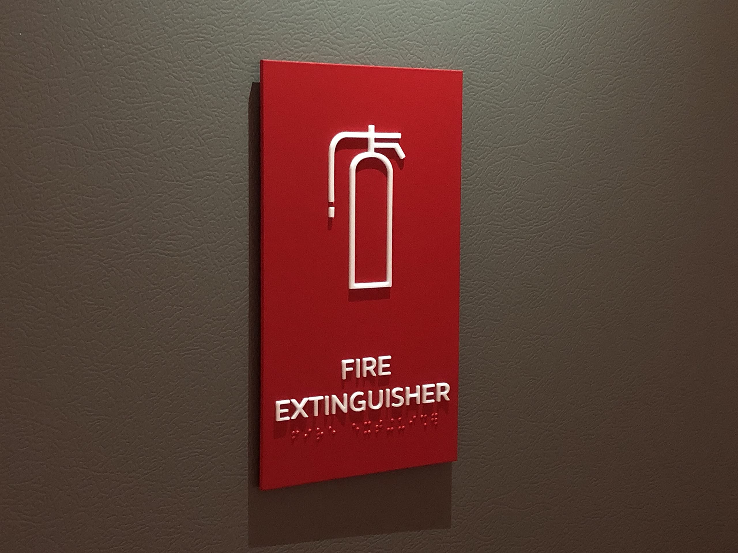 Ada Fire Extinguisher Kubik Letters Fire Extinguisher Sign, ADA