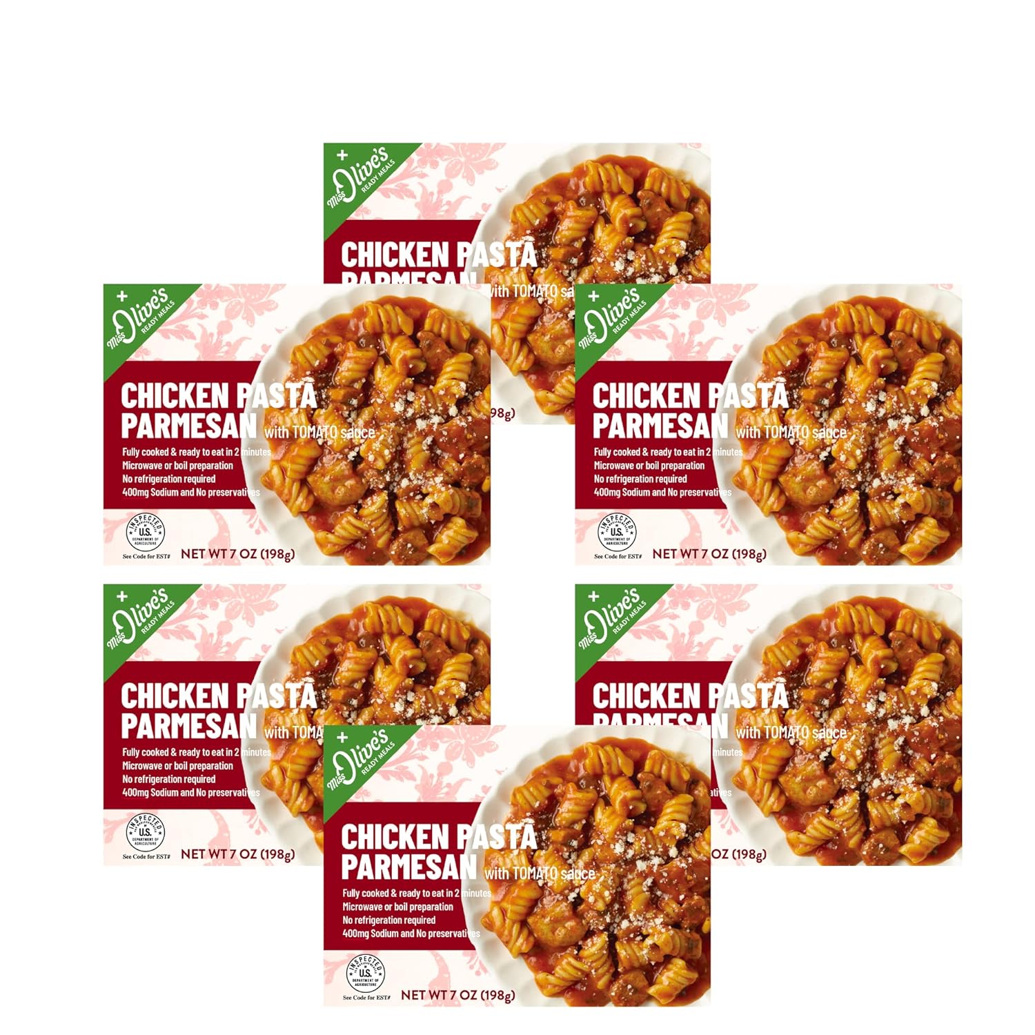 Amazon.com : Miss Olives Chicken Pasta Parmesan with Tomato Sauce ...