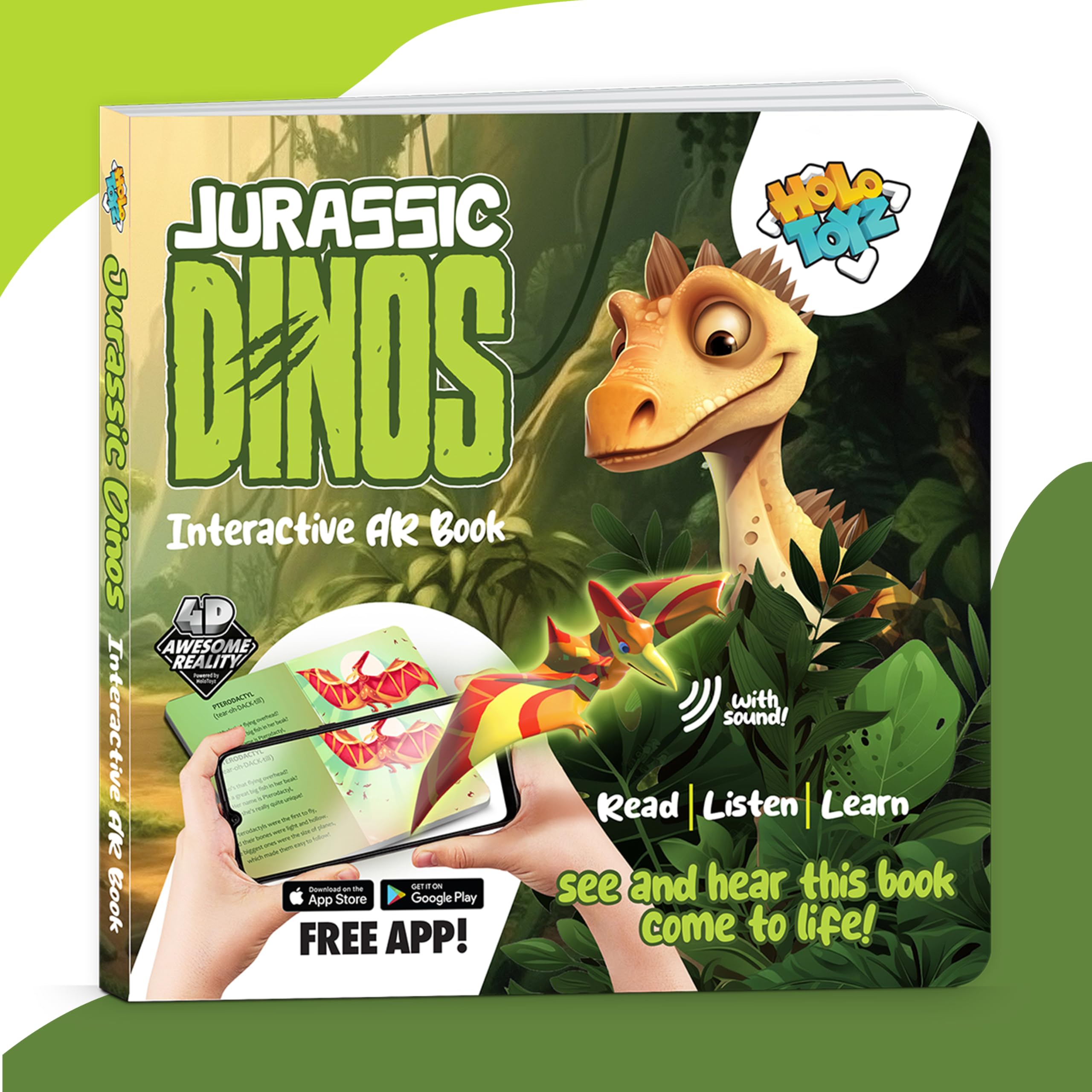 Amazon.com: HoloToyz Jurassic Dinosaur Augmented Reality Interactive ...