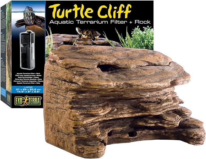 Amazon.com: Exo Terra Turtle Cliff, Aquatic Terrarium Filter and Rock, Large, PT3655 ...