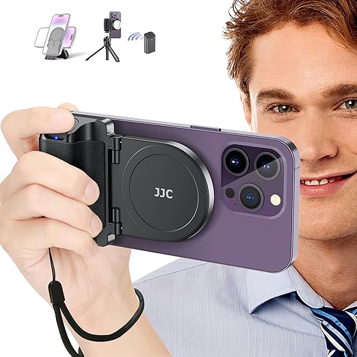 Black Magnetic Smartphone Grip, Magnetic Camera Handle Bluetooth ...