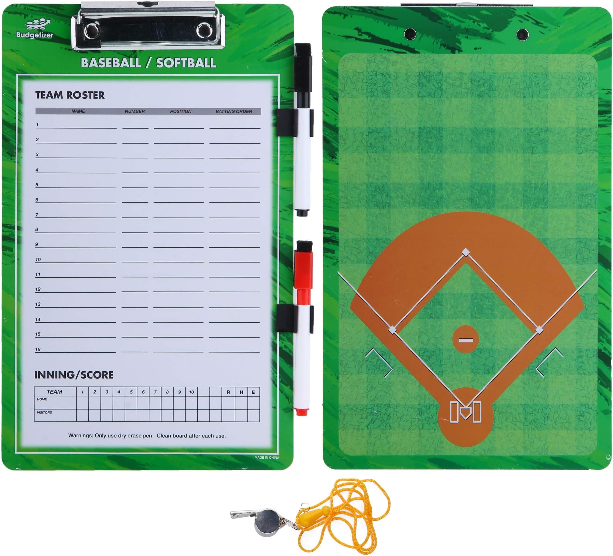 Amazon.com: Baseball Coach Clipboard with Hand Pitch Tally Counter ...